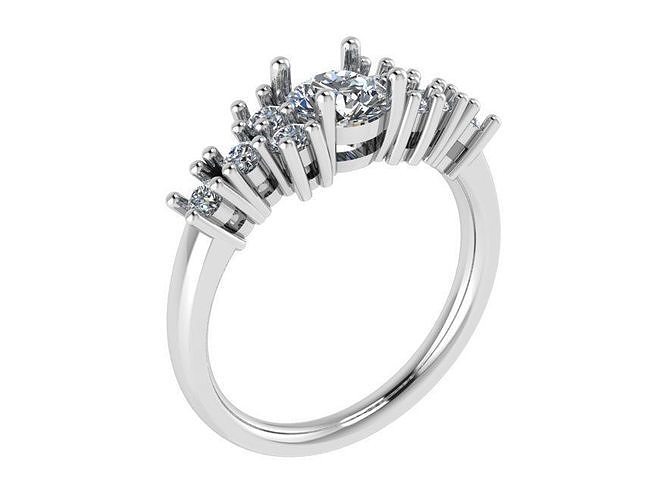 Round Cut Diamond Basket Setting Ring 1348 3D model 3D printable | CGTrader