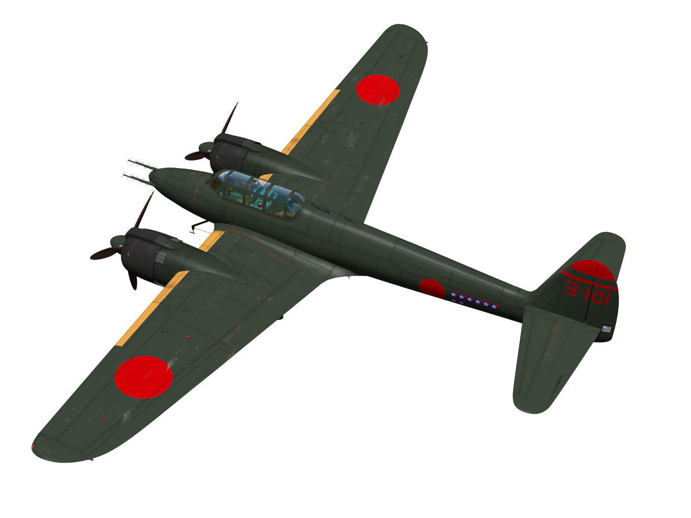 Nakajima J1N Gekko Type11kou 3D model | CGTrader