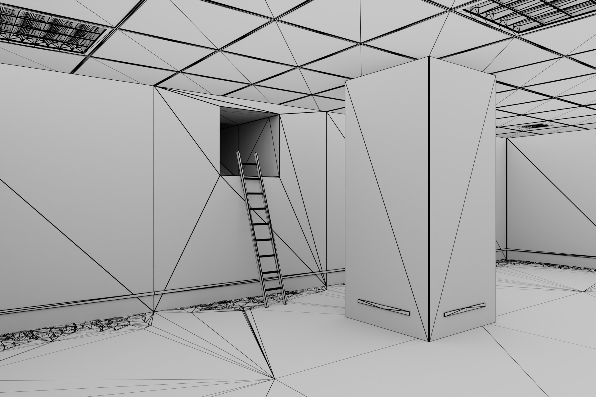 3D model The Backrooms maze VR / AR / low-poly | CGTrader