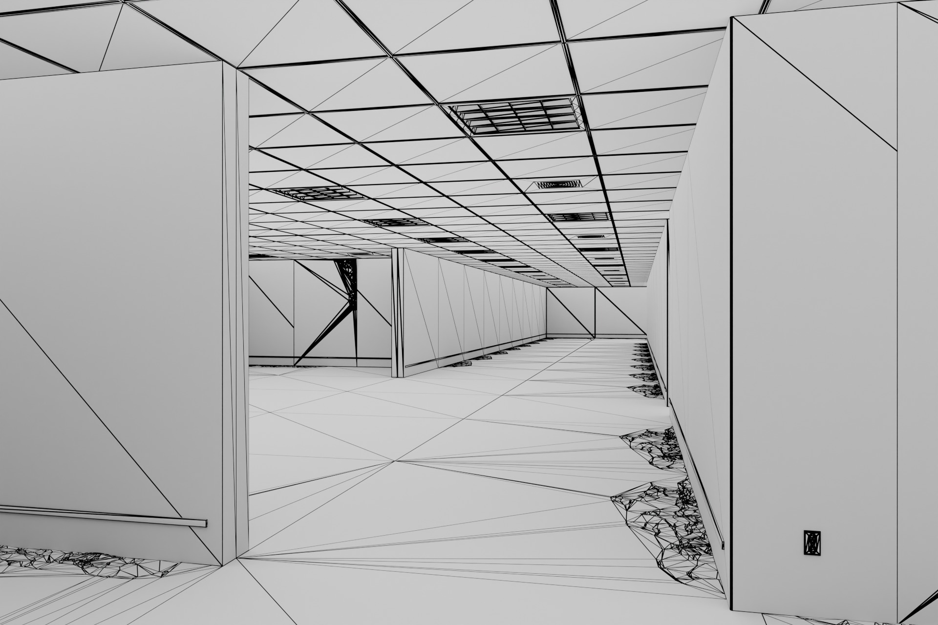 3D model The Backrooms maze VR / AR / low-poly | CGTrader