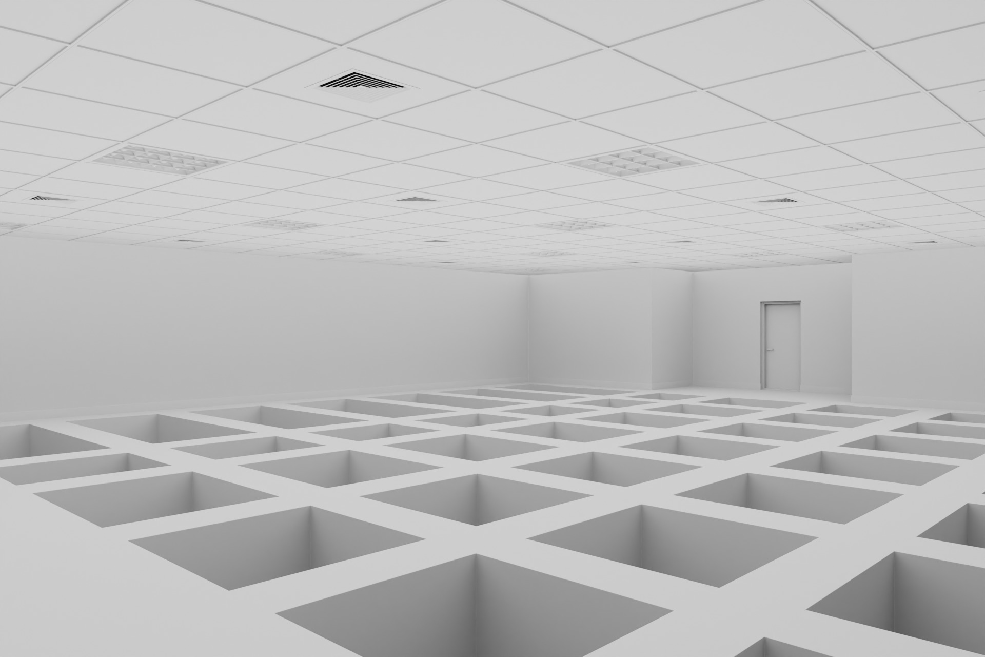 3D model The Backrooms maze VR / AR / low-poly | CGTrader