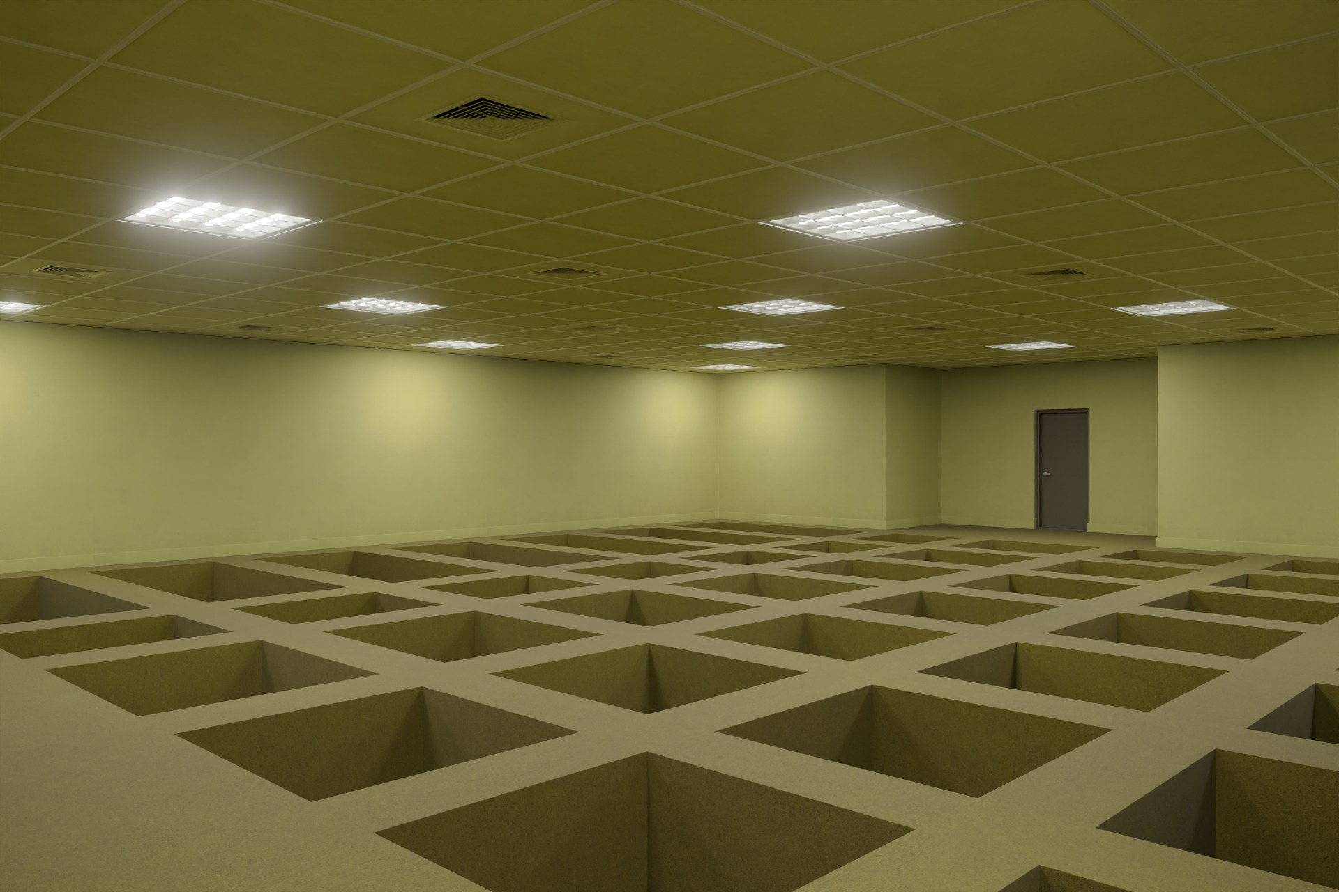 3D model The Backrooms maze VR / AR / low-poly | CGTrader