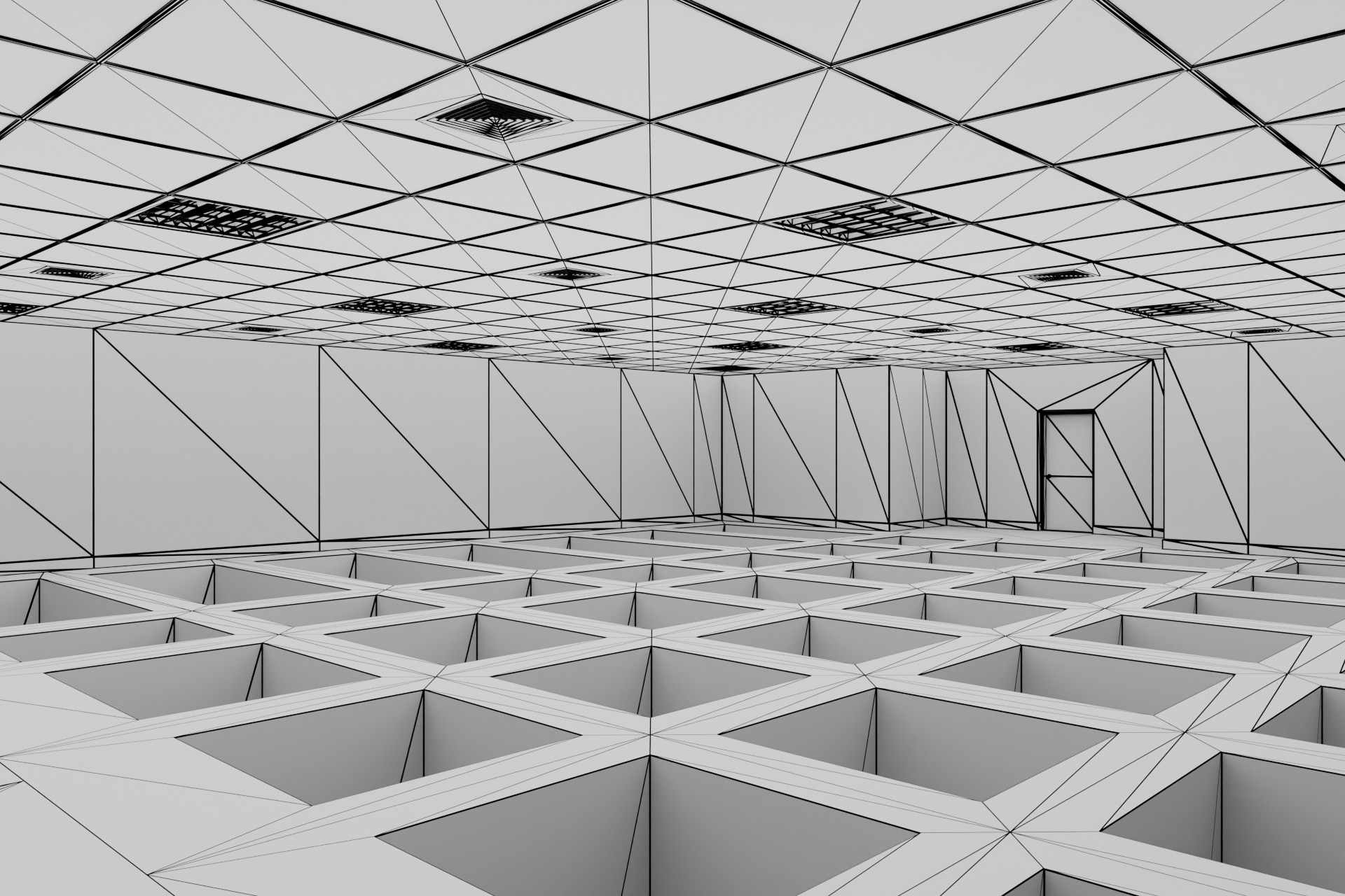 3D model The Backrooms maze VR / AR / low-poly | CGTrader