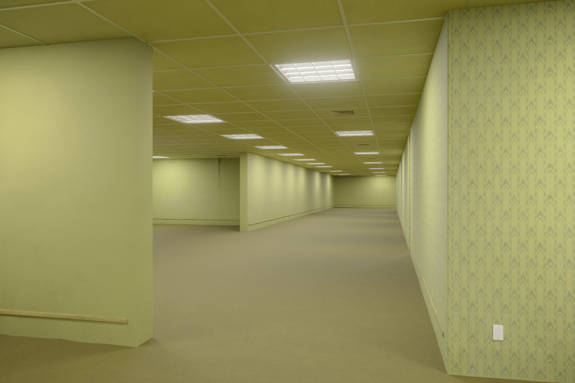 3D model The Backrooms maze VR / AR / low-poly | CGTrader