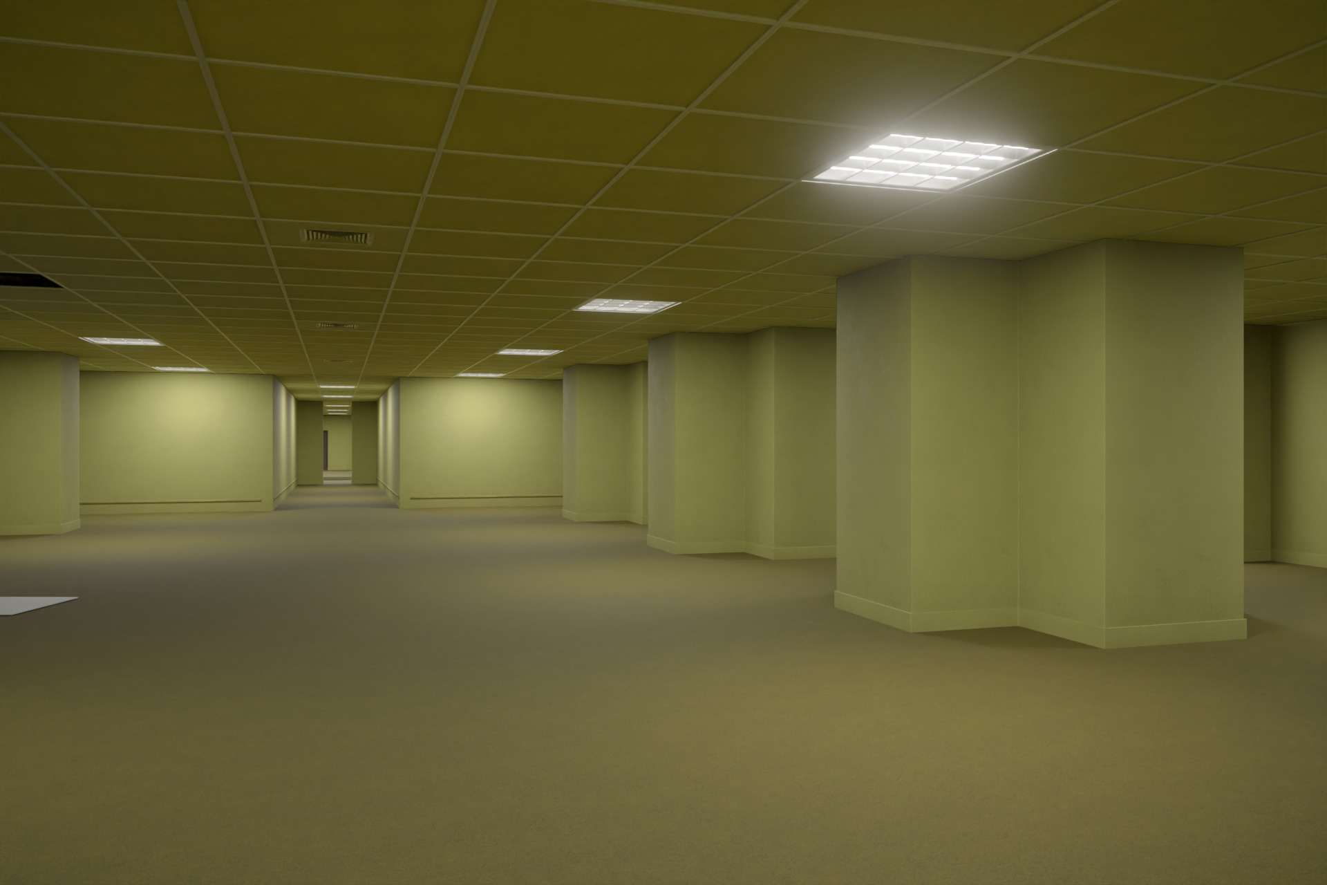 3D model The Backrooms maze VR / AR / low-poly | CGTrader