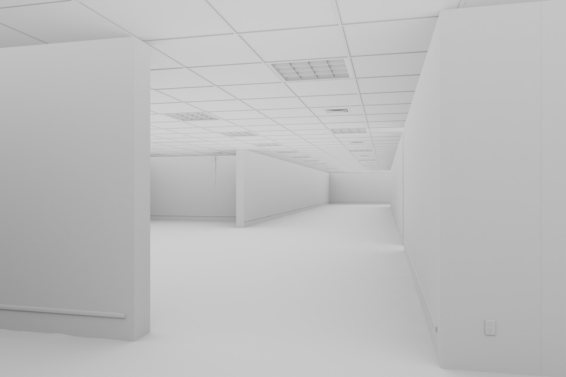 3D model The Backrooms maze VR / AR / low-poly | CGTrader
