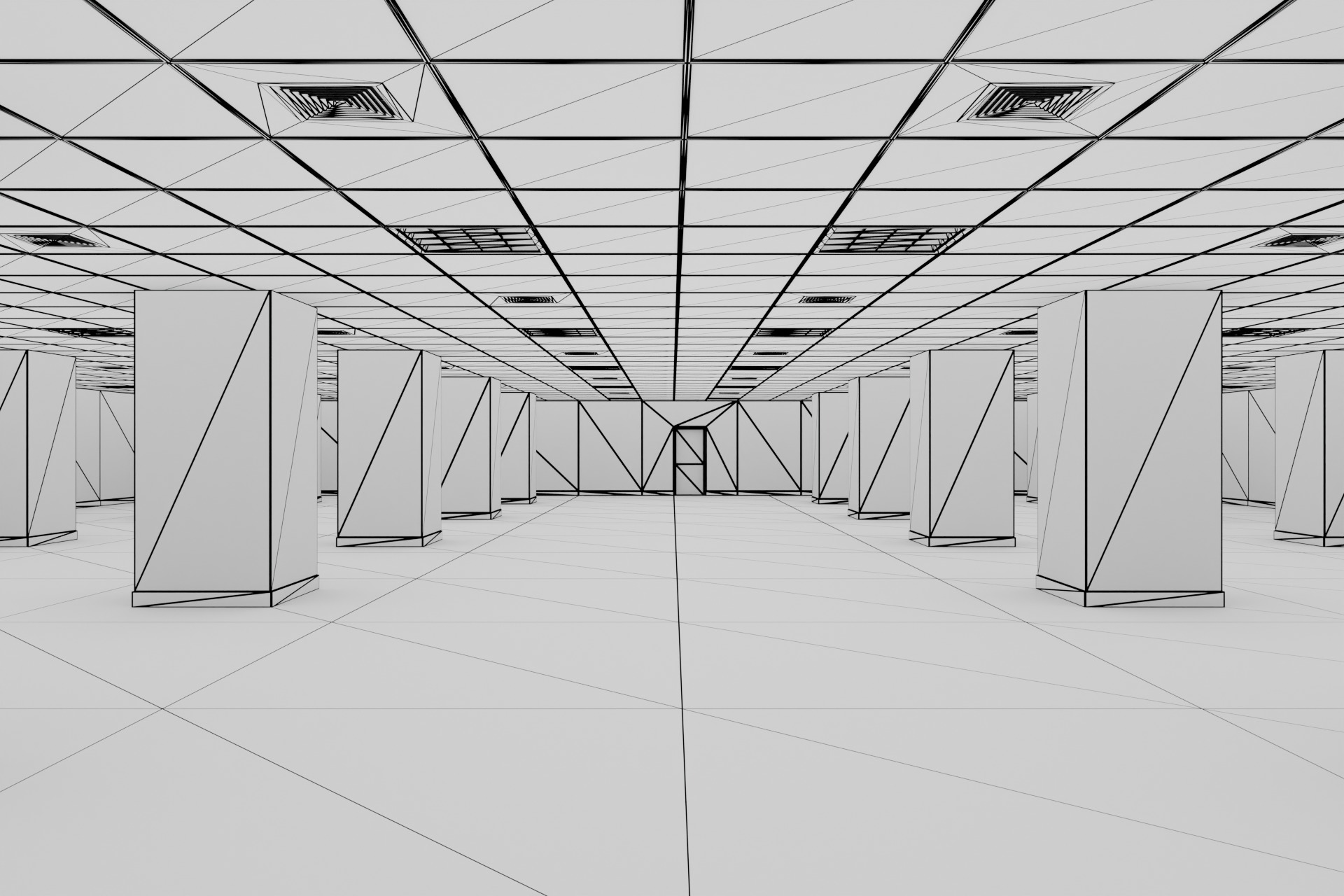 3D model The Backrooms maze VR / AR / low-poly | CGTrader