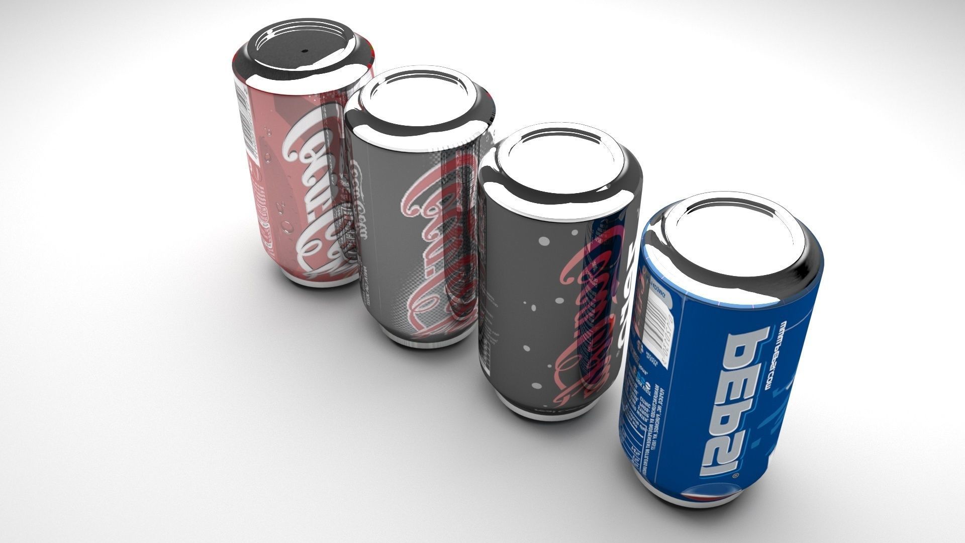 Soda Cans Set 3D model | CGTrader