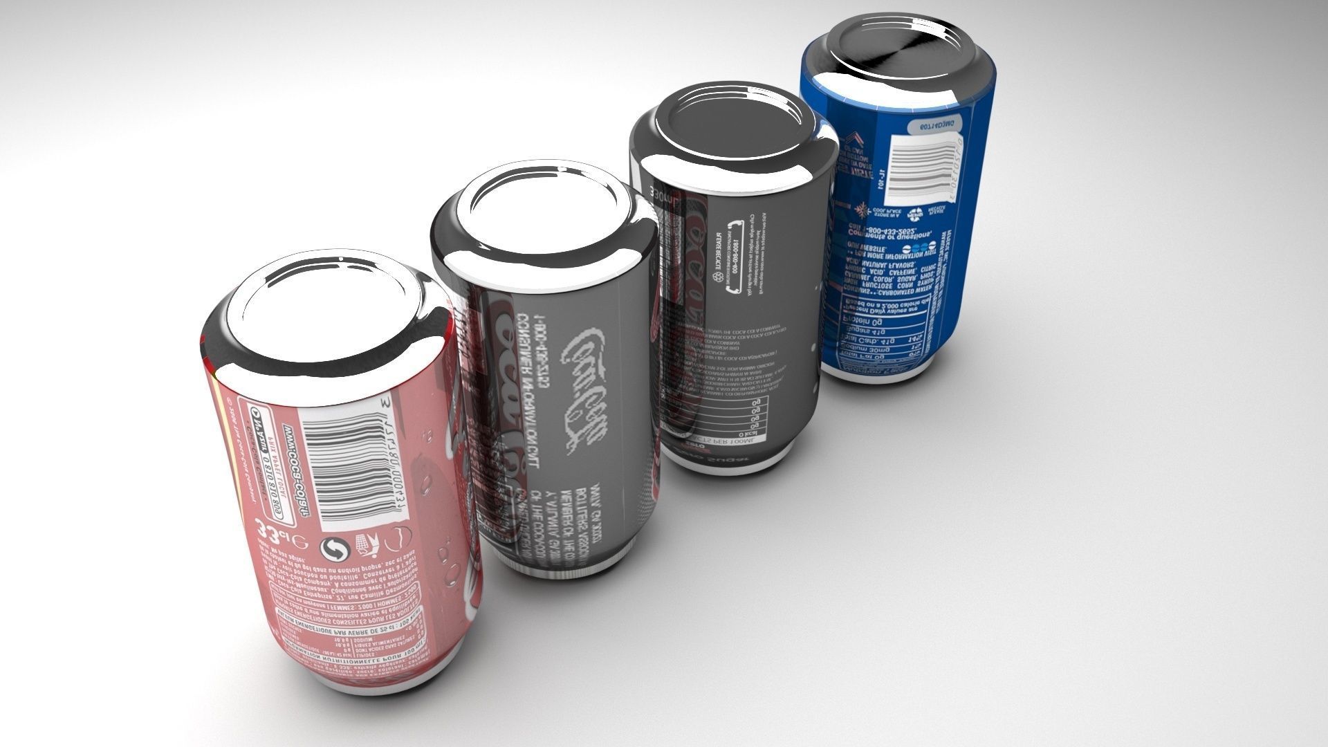 Soda Cans Set 3D model | CGTrader