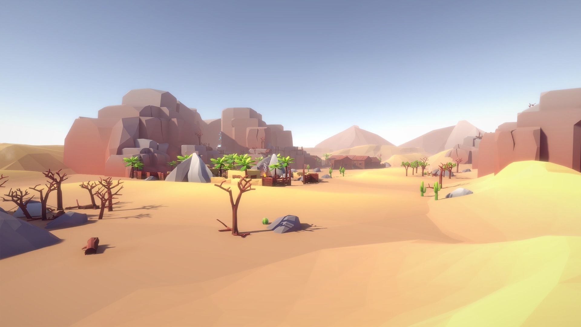 3D model GameReady Lowpoly Desert Environment Assets VR / AR / low-poly ...
