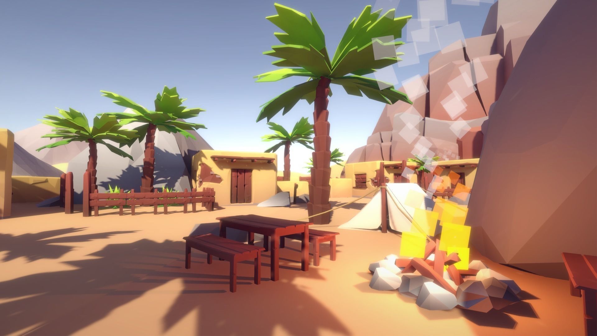 3D model GameReady Lowpoly Desert Environment Assets VR / AR / low-poly ...