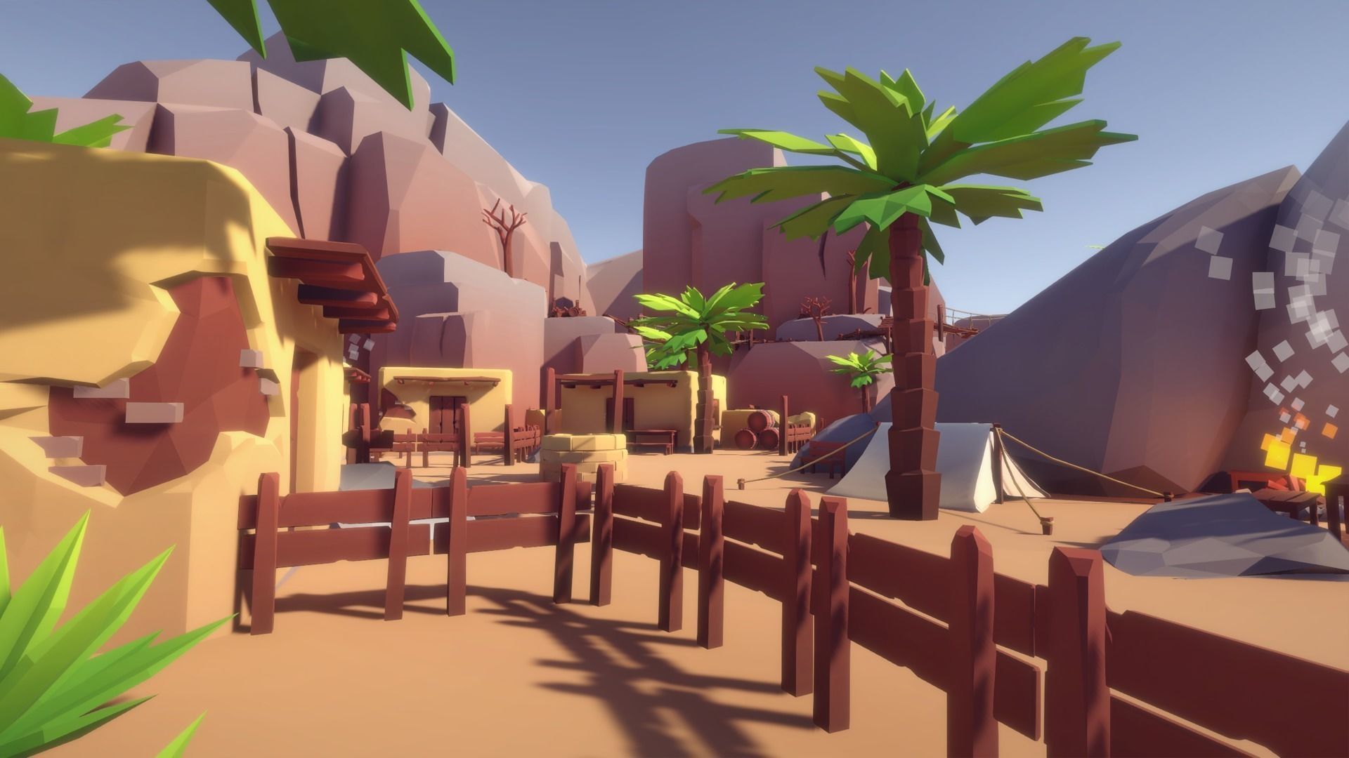 3D model GameReady Lowpoly Desert Environment Assets VR / AR / low-poly ...