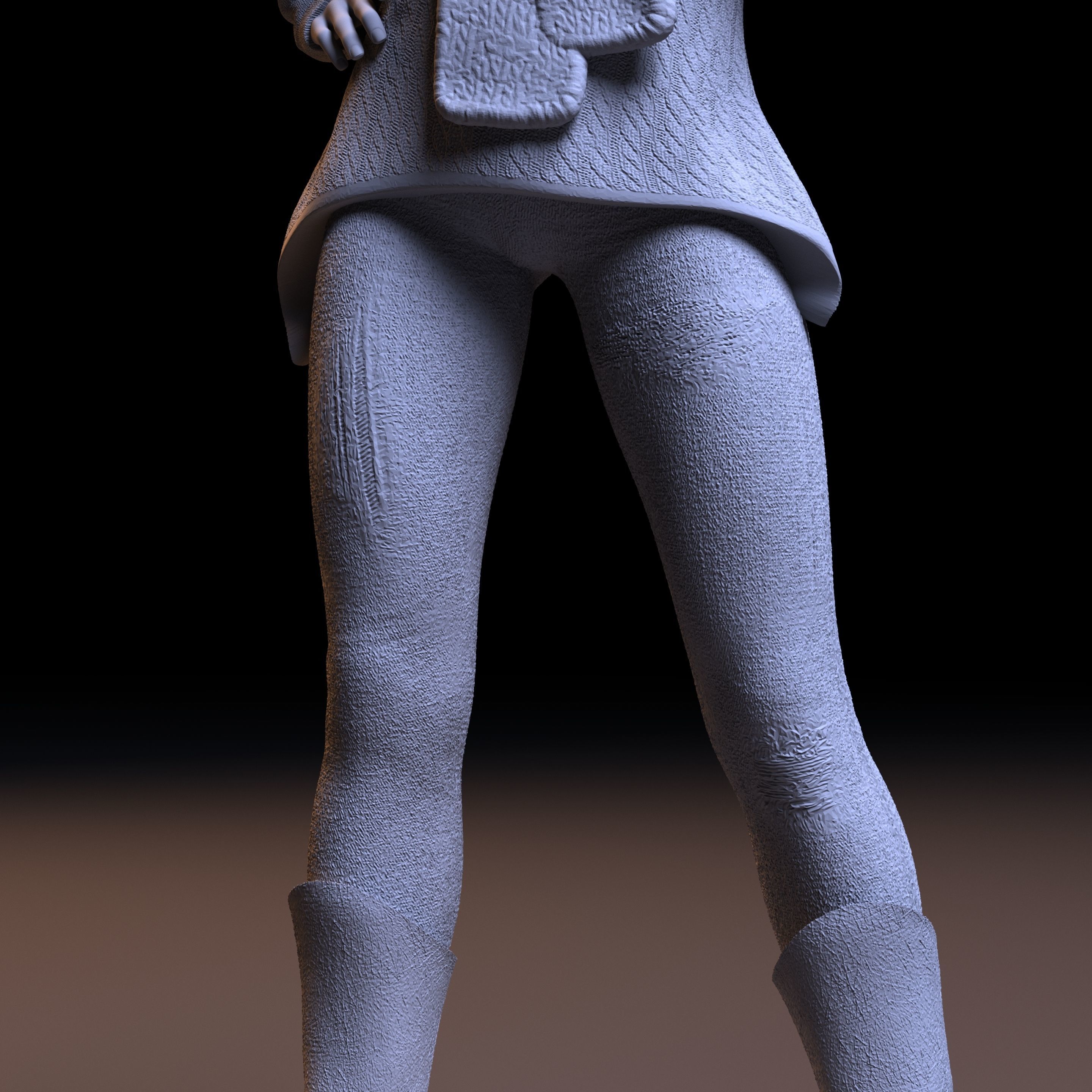 Winter Girl 3D model 3D printable | CGTrader
