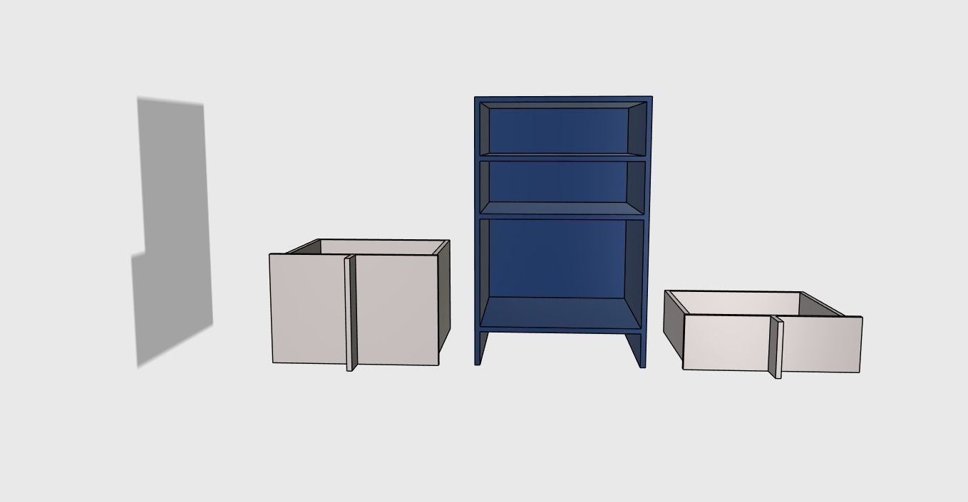 Drawers box easy printable 3D model 3D printable | CGTrader