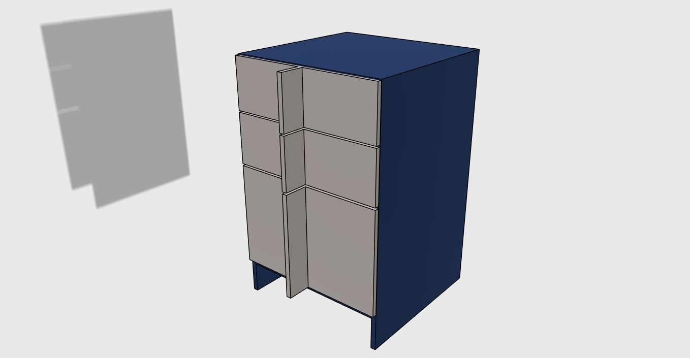 Drawers box easy printable 3D model 3D printable | CGTrader