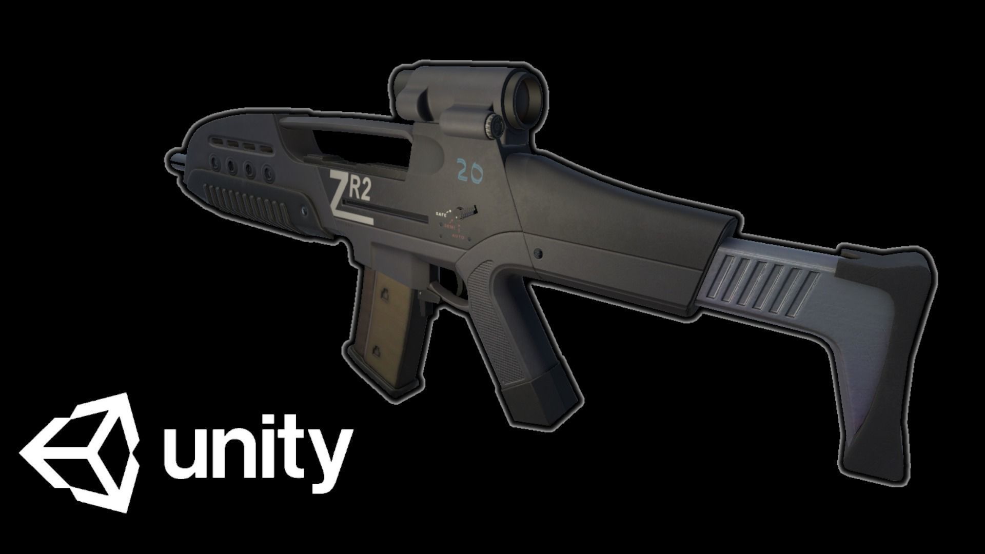 3D model ZR2 Battle-Rifle VR / AR / low-poly | CGTrader