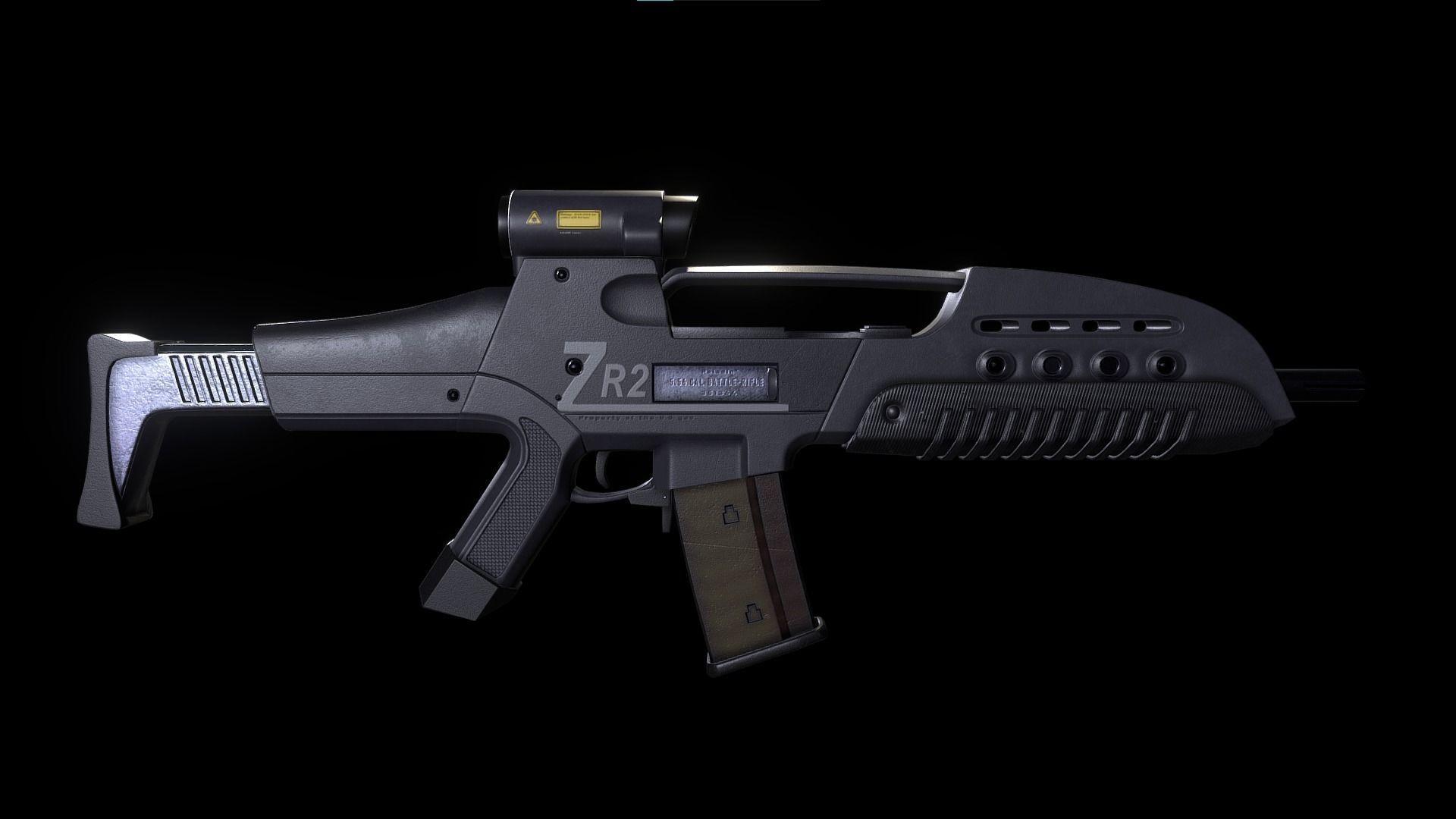 3D model ZR2 Battle-Rifle VR / AR / low-poly | CGTrader