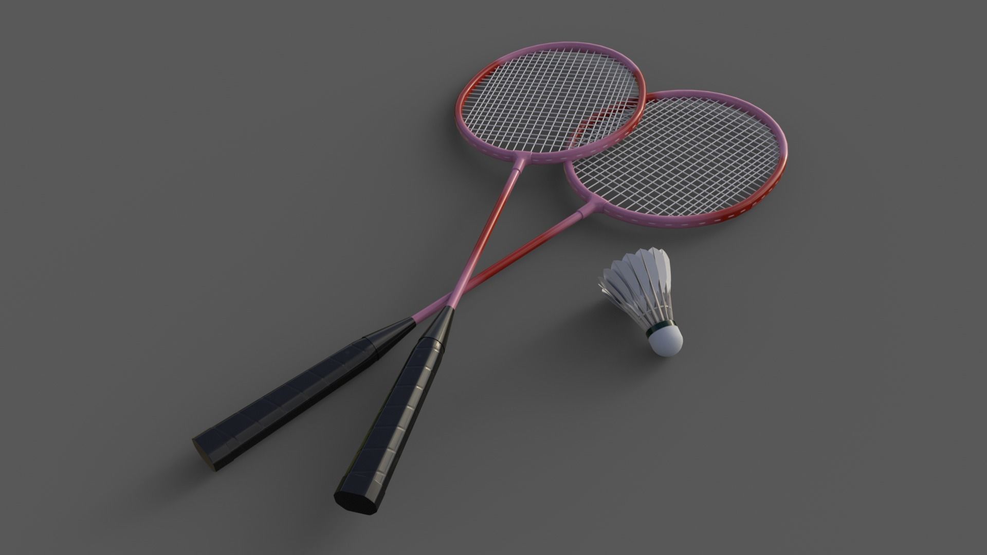3D model PBR Badminton Racket and Shuttlecock VR / AR / low-poly | CGTrader