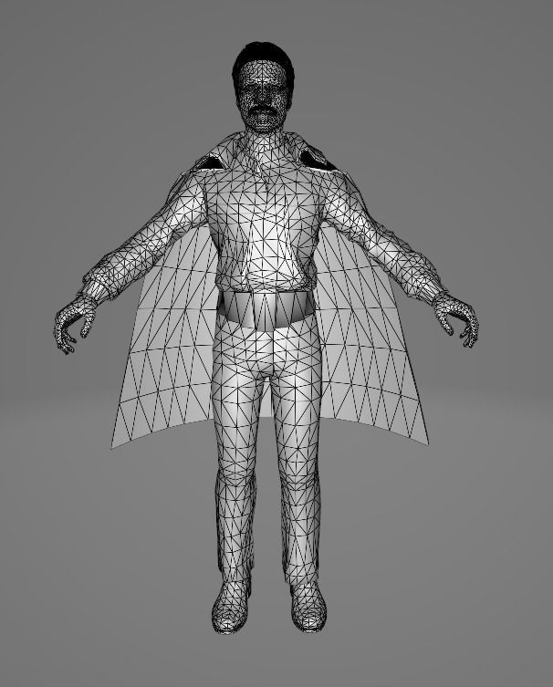 3D model STAR WARS Lando Calrissian - Low Poly Game Battlefield FBX ...
