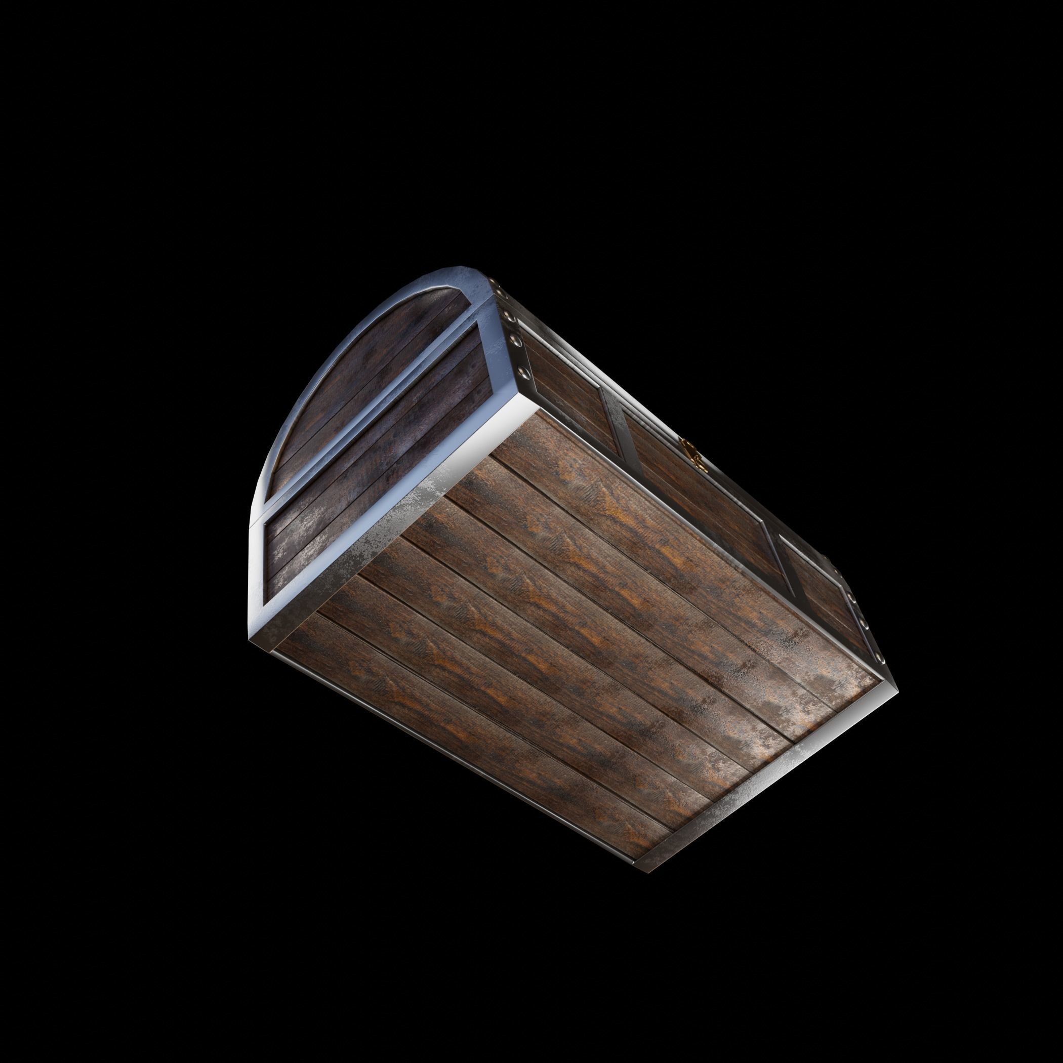 Game-Ready Realistic Chest of treasure free VR / AR / low-poly 3D model ...