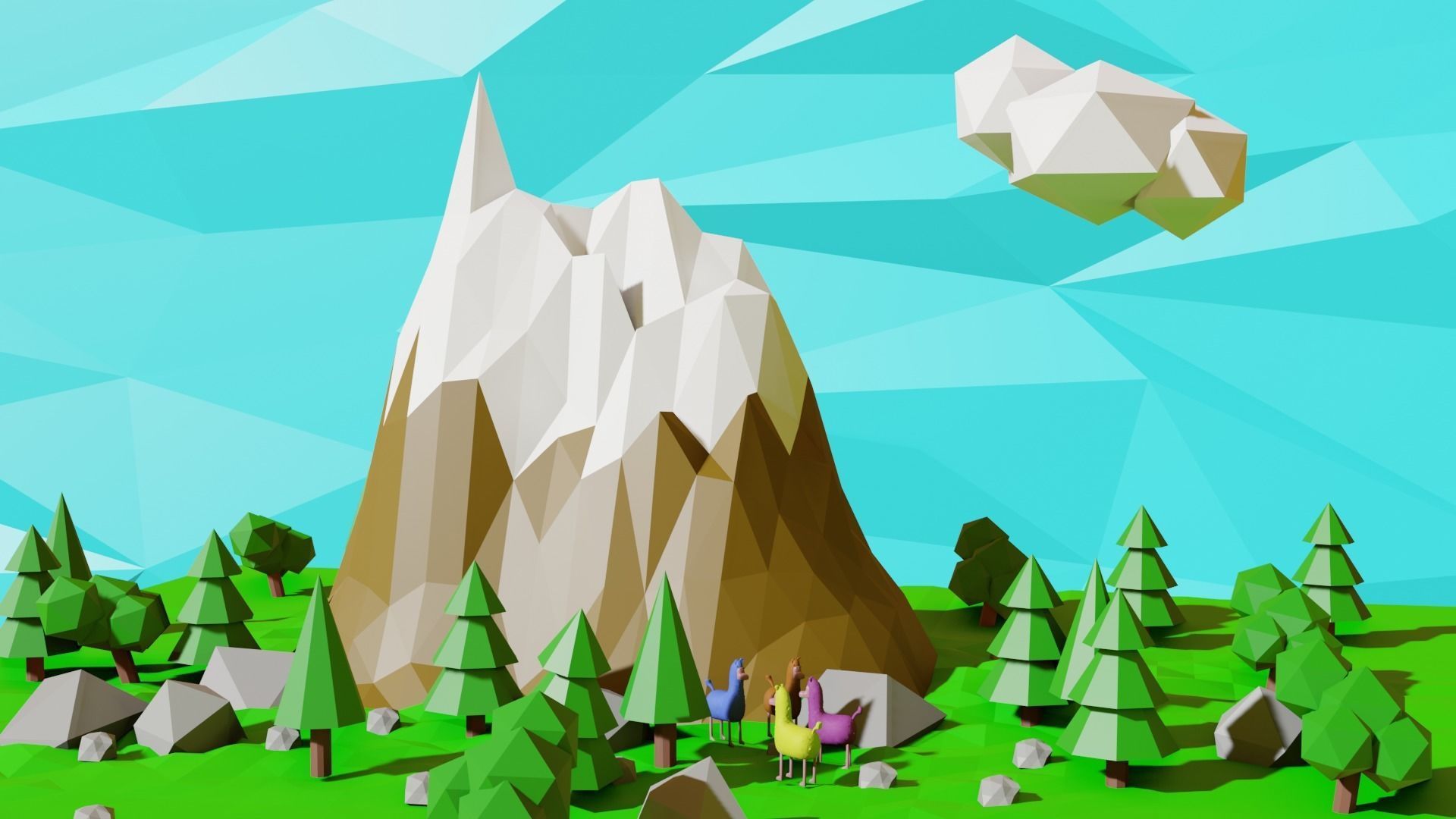 Asset pack low poly free VR / AR / low-poly 3D model | CGTrader