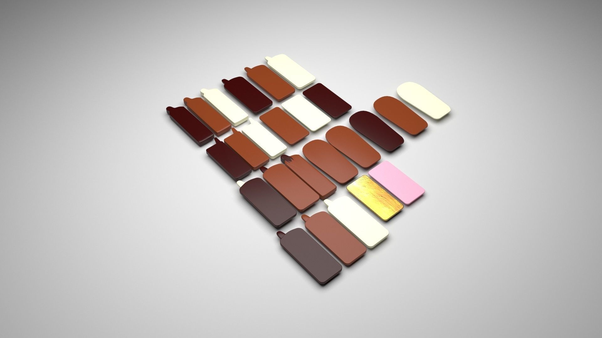 Chocolate Cell Phones Set 3D model | CGTrader