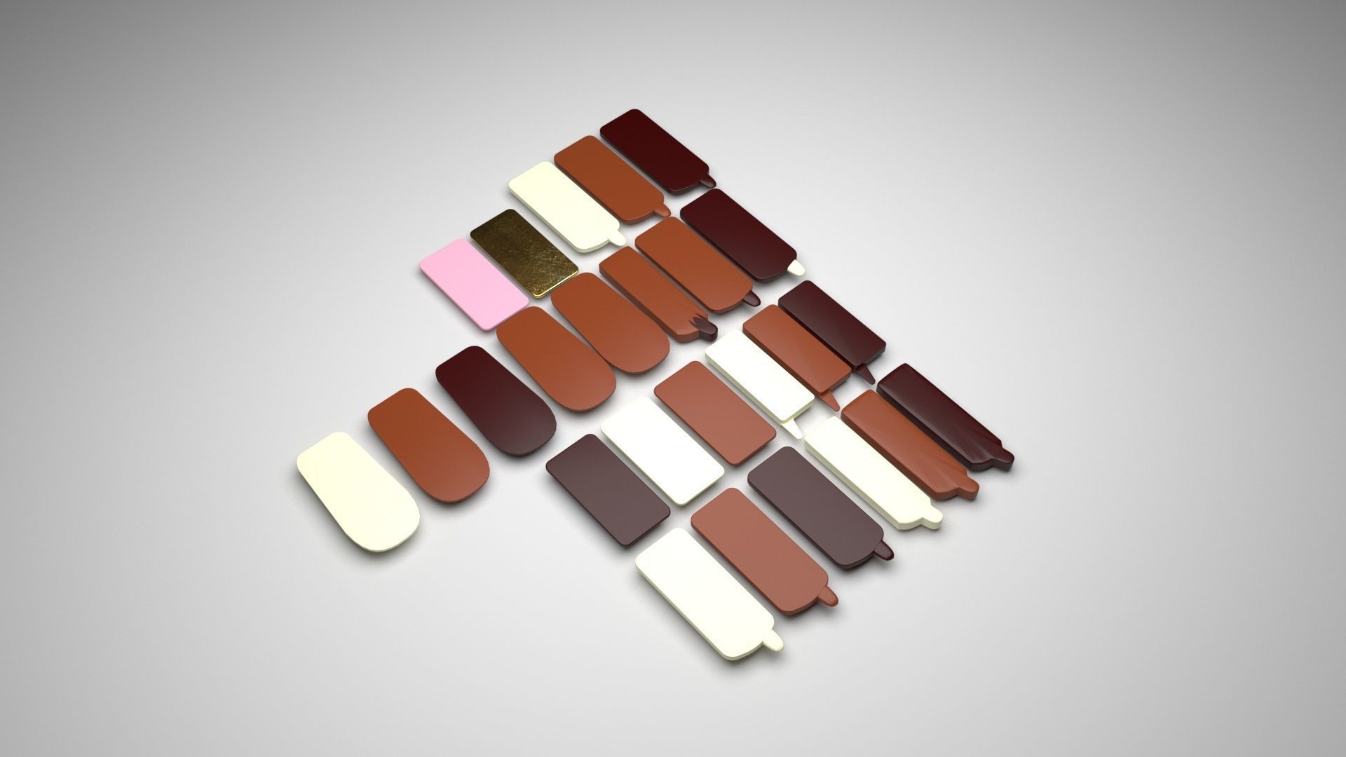 Chocolate Cell Phones Set 3D model | CGTrader