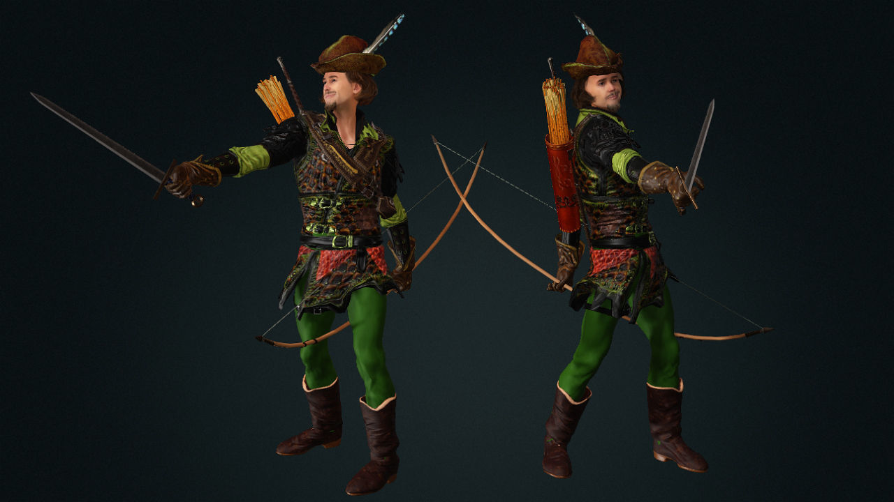 Robin Hood High quality full Rigged and Animated 3D model 3D model ...