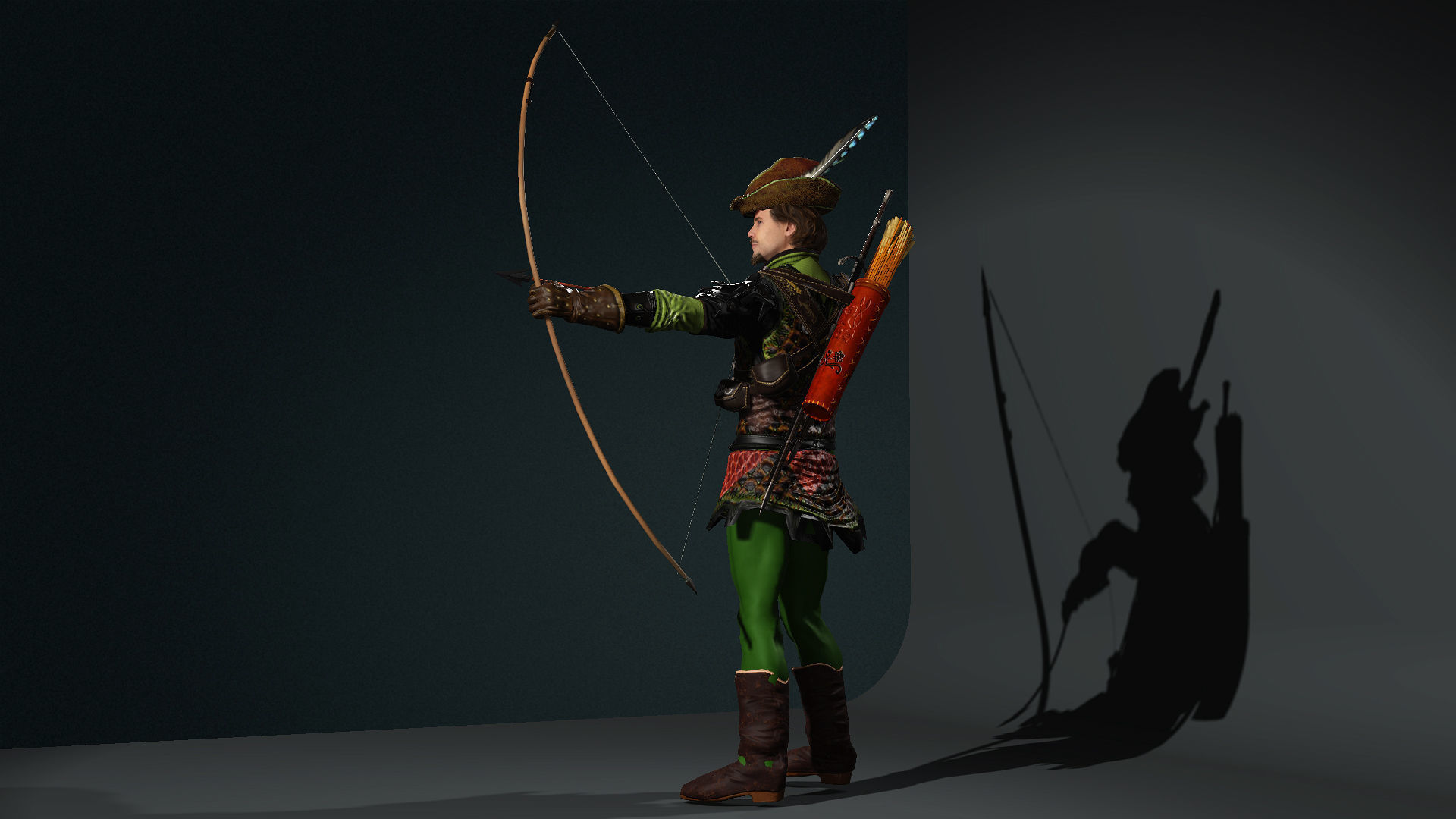 Robin Hood High quality full Rigged and Animated 3D model 3D model ...