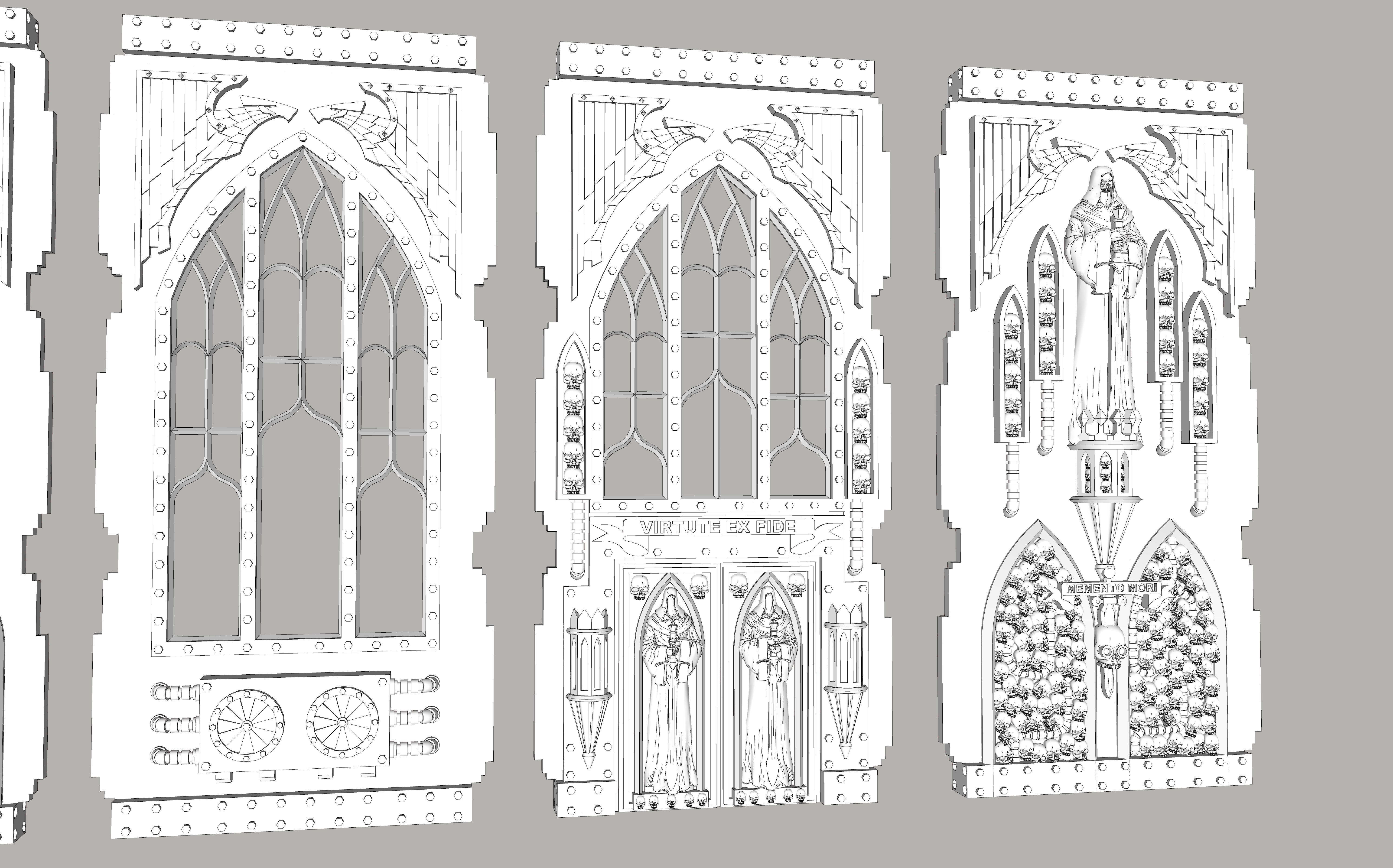 Space Fascist Cathedral City Modular Terrain Kit 3D model 3D printable ...
