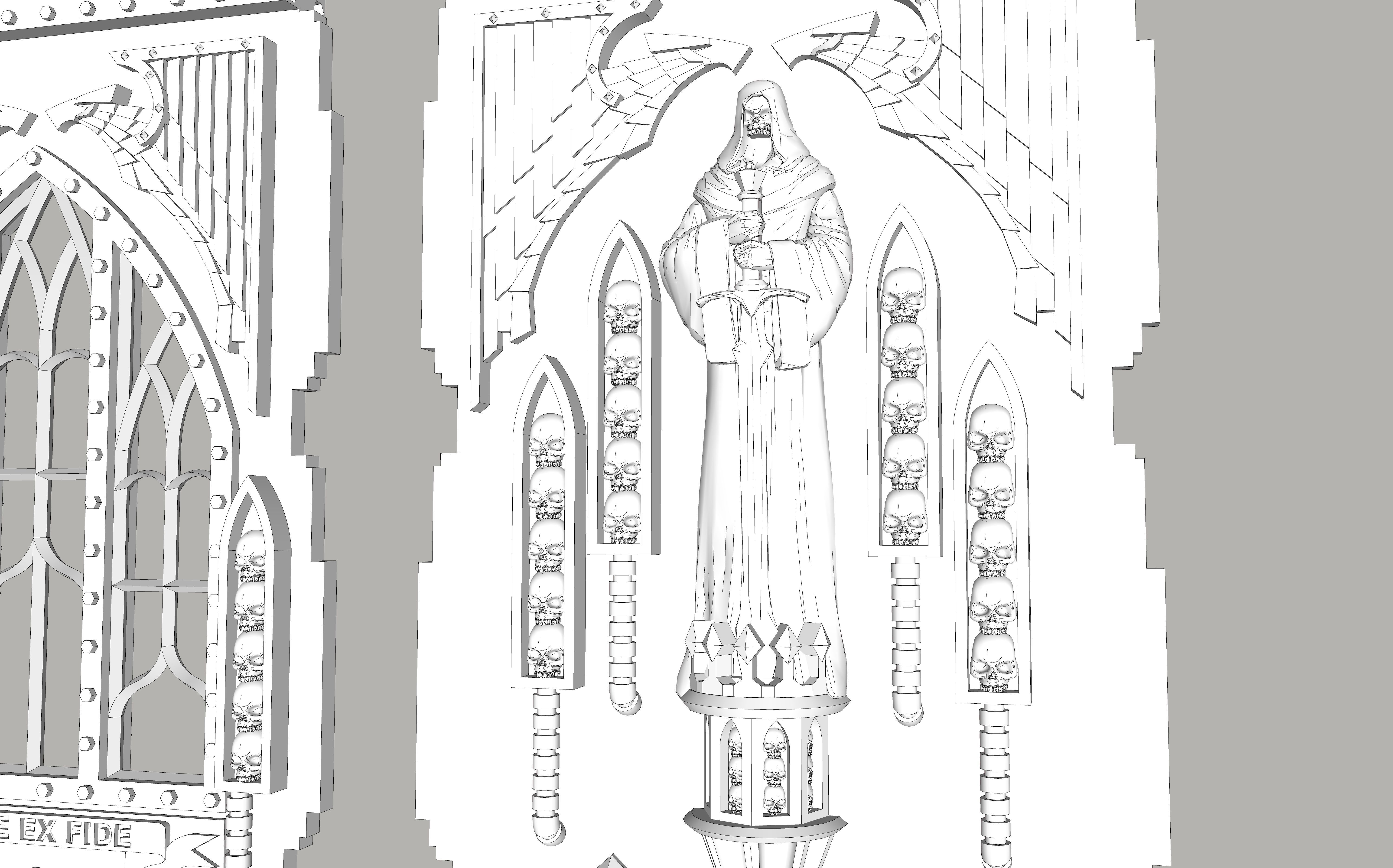 Space Fascist Cathedral City Modular Terrain Kit 3D model 3D printable ...