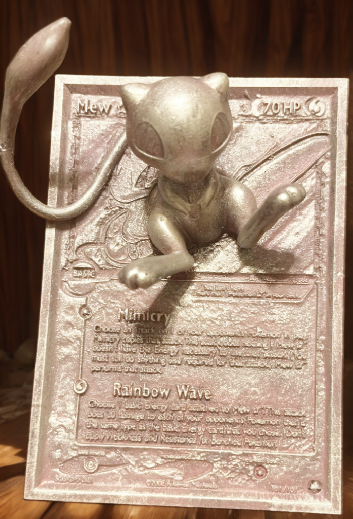 Mew 3D 4D Card Custom 3D Printing File Pokemon New Card 3D model 3D ...