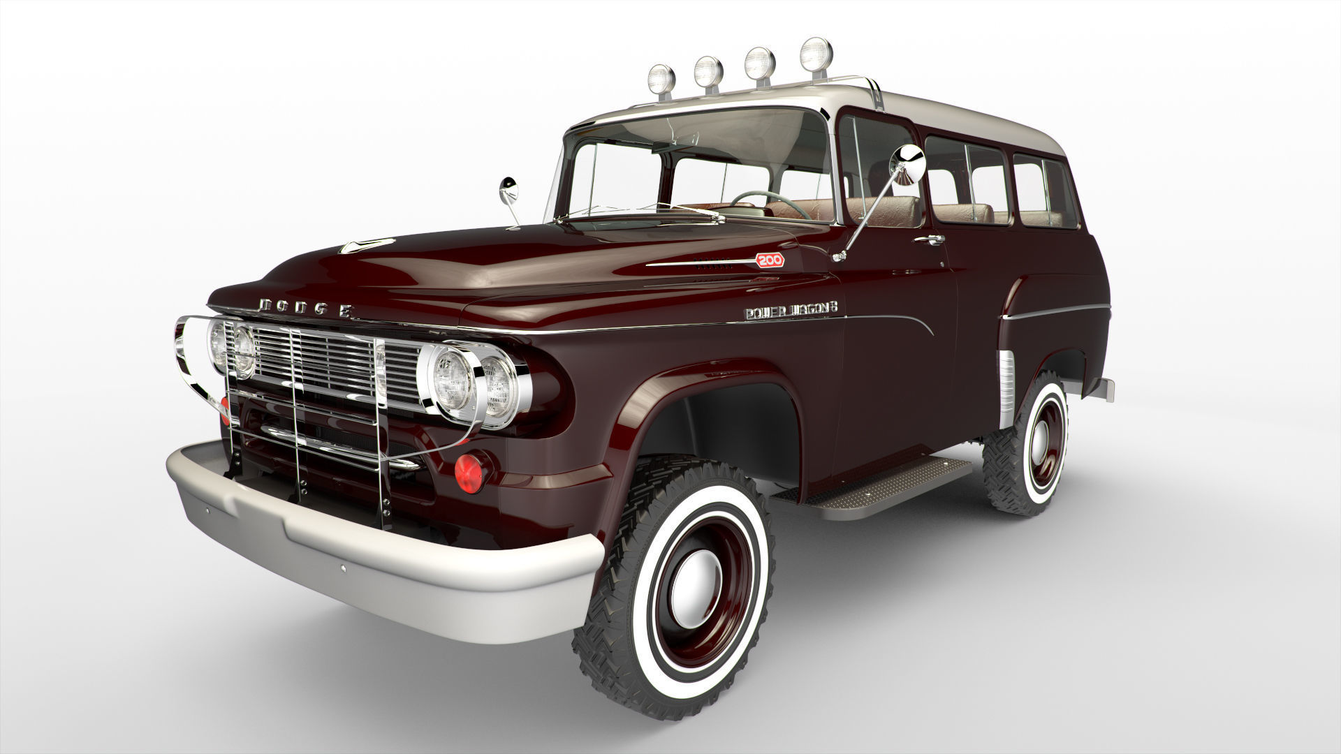 Dodge Town Wagon 4x4 3D model | CGTrader