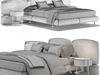Stone Baxter Bed with Fixed Headboard 3D model | CGTrader