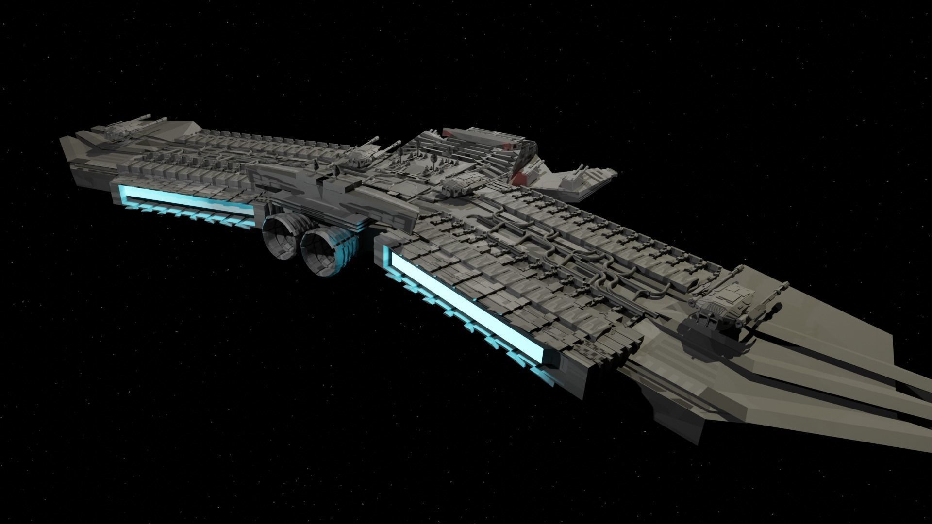 SCI-FI SPACESHIP FOR 3D PRINT AND GAME 3D model | CGTrader