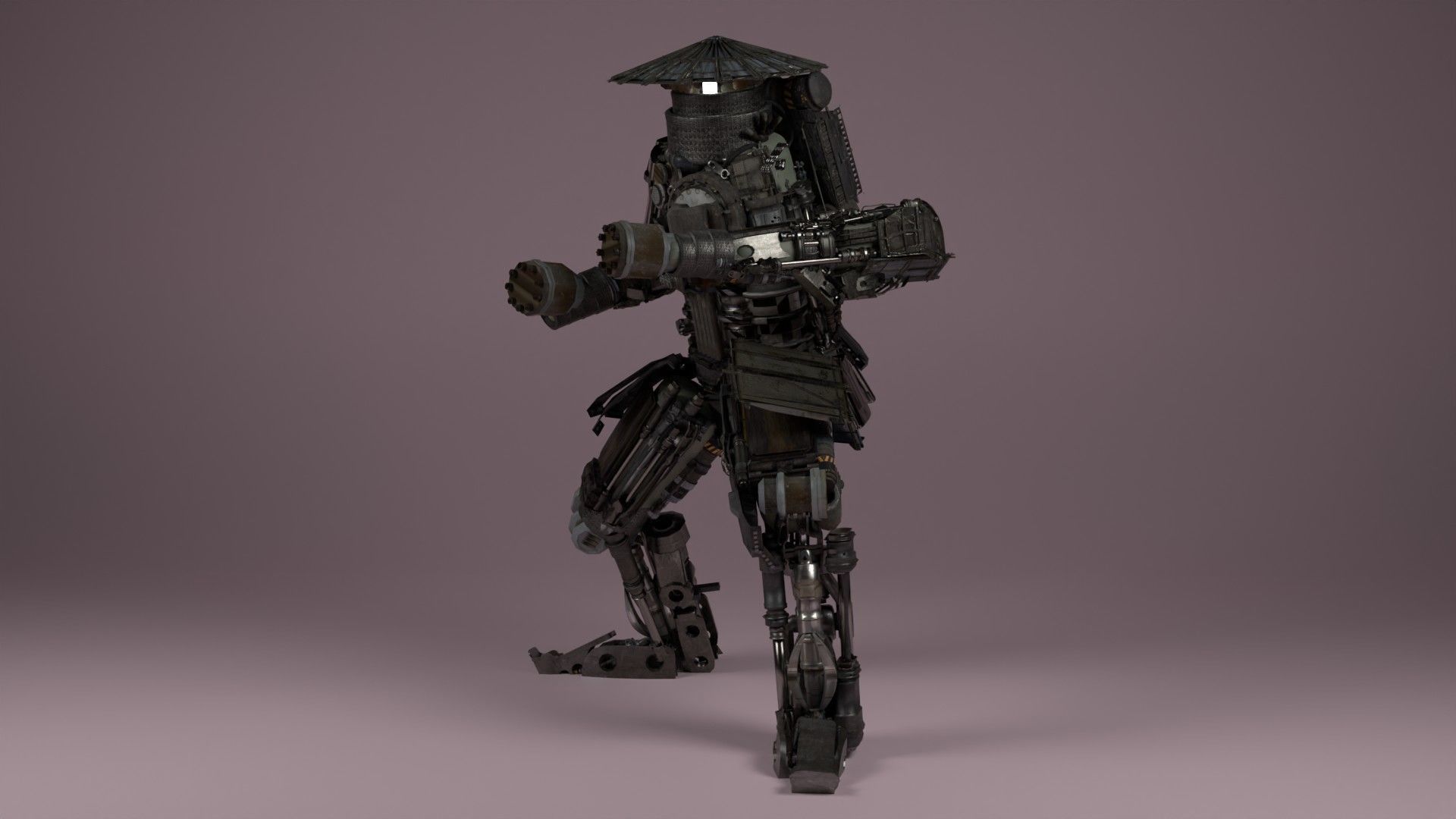ROBOT SAMURAI BLENDER 3D model animated rigged | CGTrader
