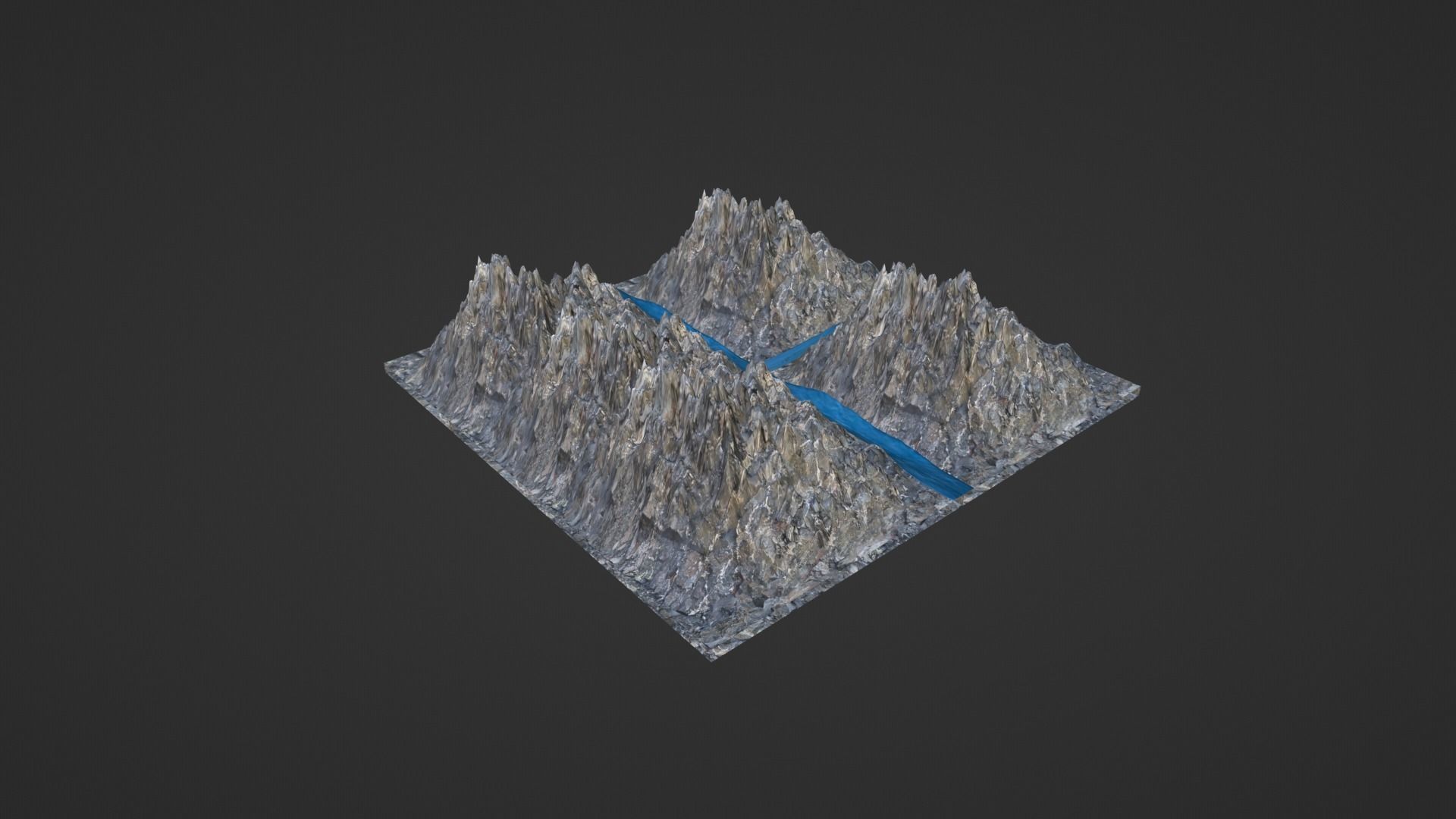 3D model Mountain and River VR / AR / low-poly | CGTrader