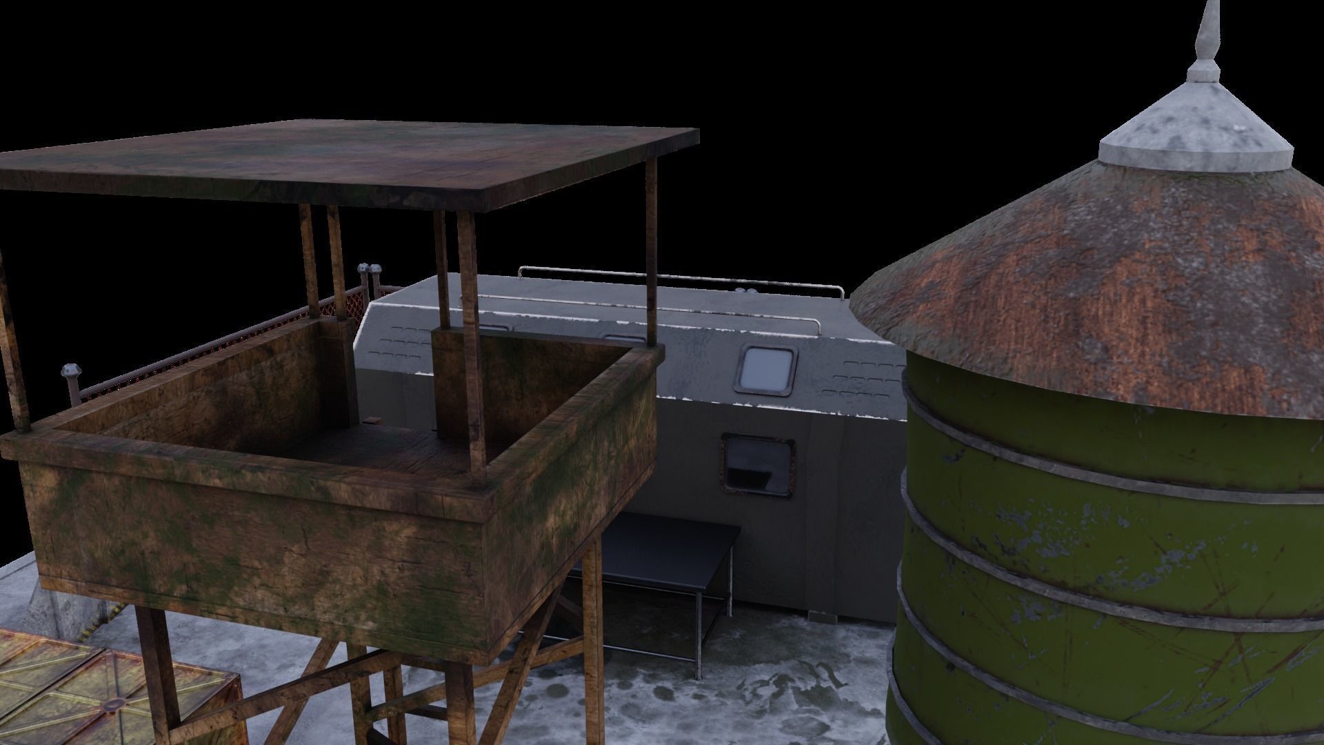 3D model Military Base Camp 2 Low-poly 3D model 3D model VR / AR / low ...