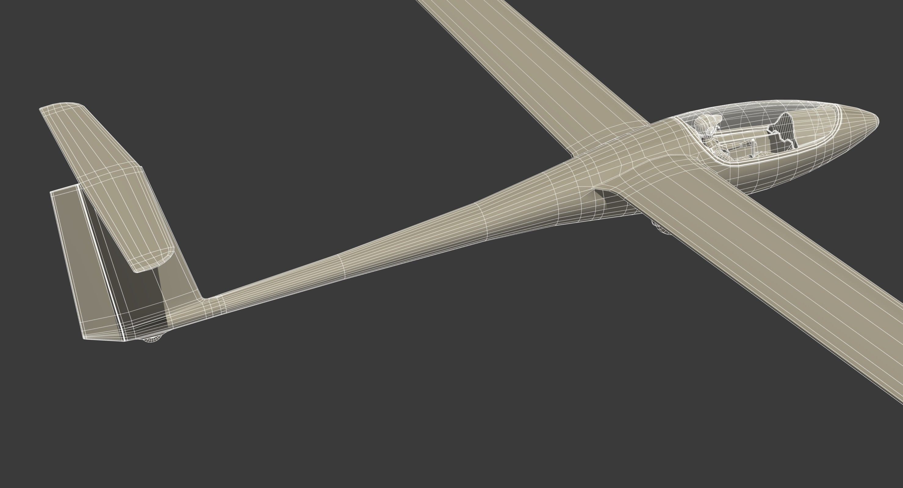Glider Flying 3D model | CGTrader