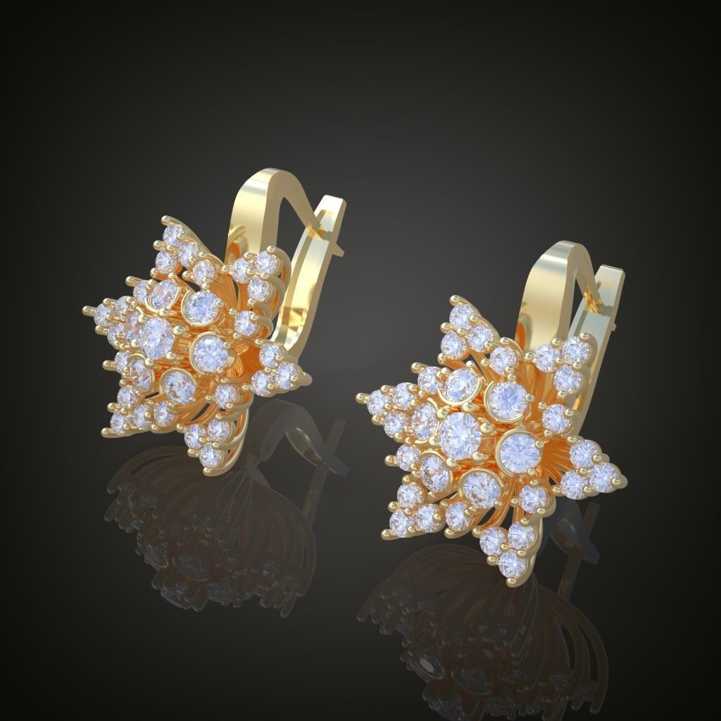 Earring 3D model 3D printable model 0029 3D model 3D printable | CGTrader