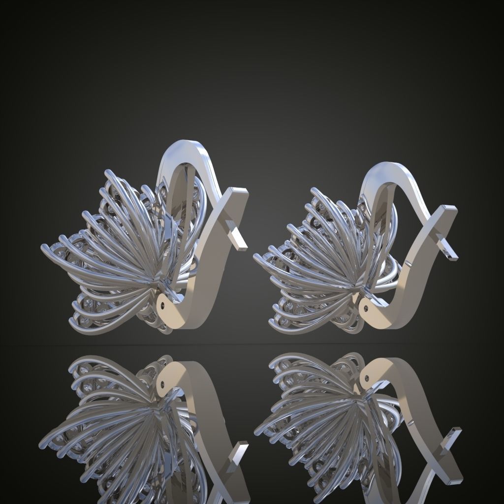 Earring 3D model 3D printable model 0029 3D model 3D printable | CGTrader