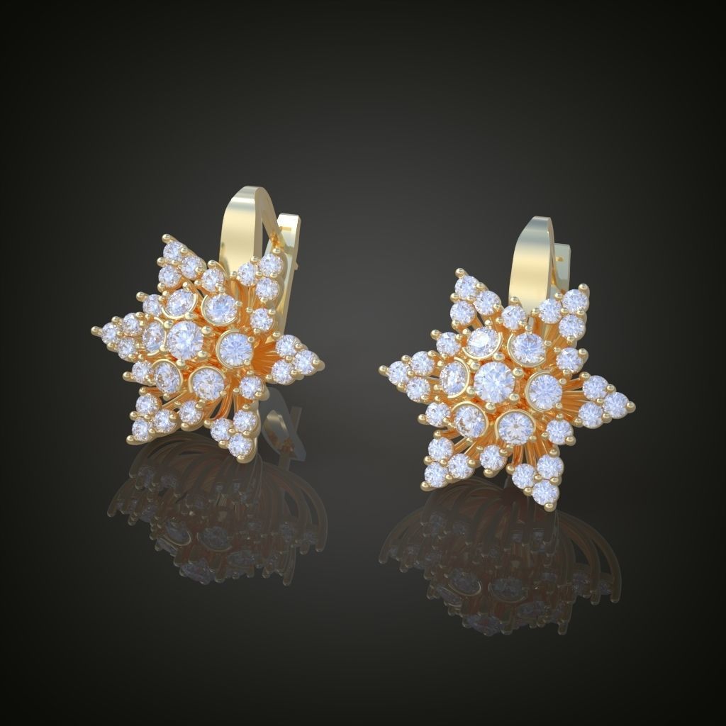 Earring 3D model 3D printable model 0029 3D model 3D printable | CGTrader