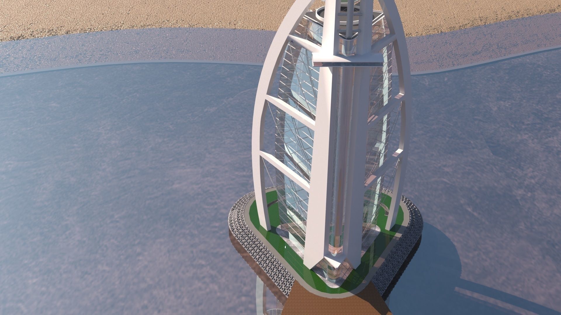 Burj Al Arab Tower 3D model | CGTrader