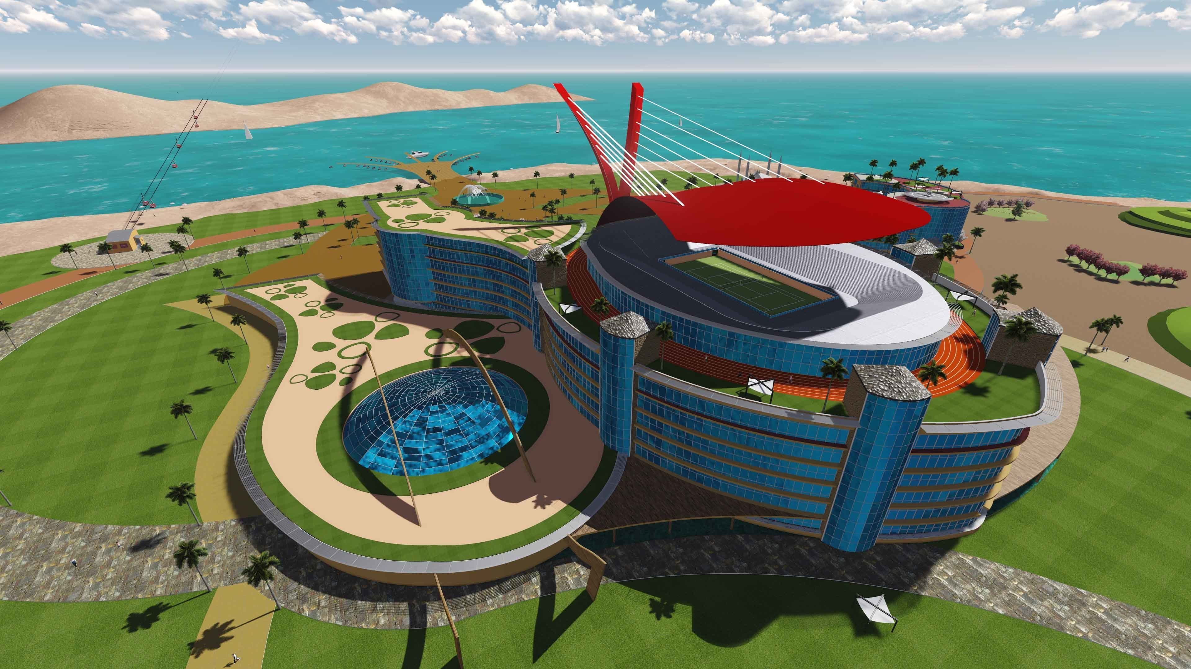 island resort 3D model | CGTrader