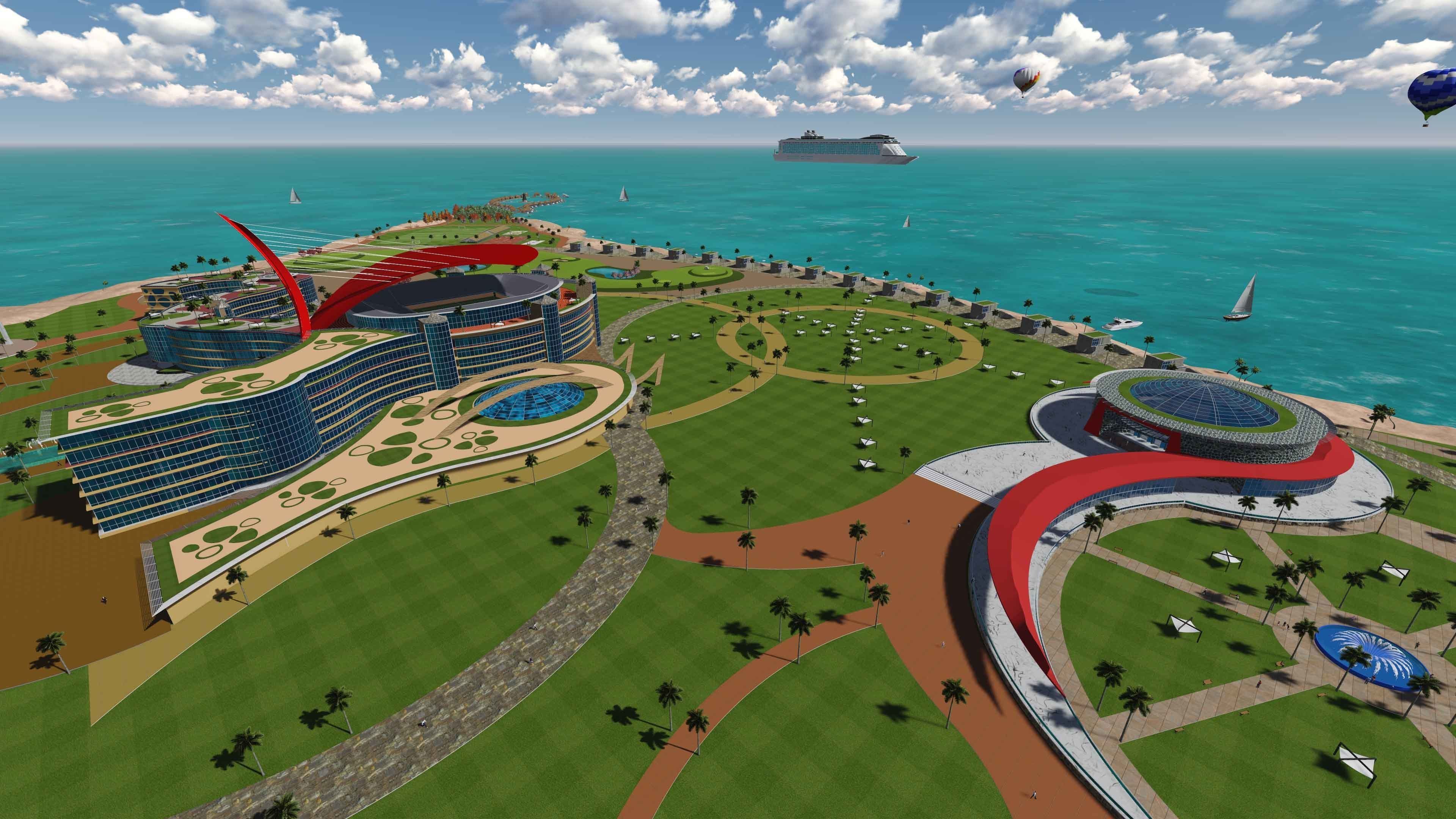 island resort 3D model | CGTrader