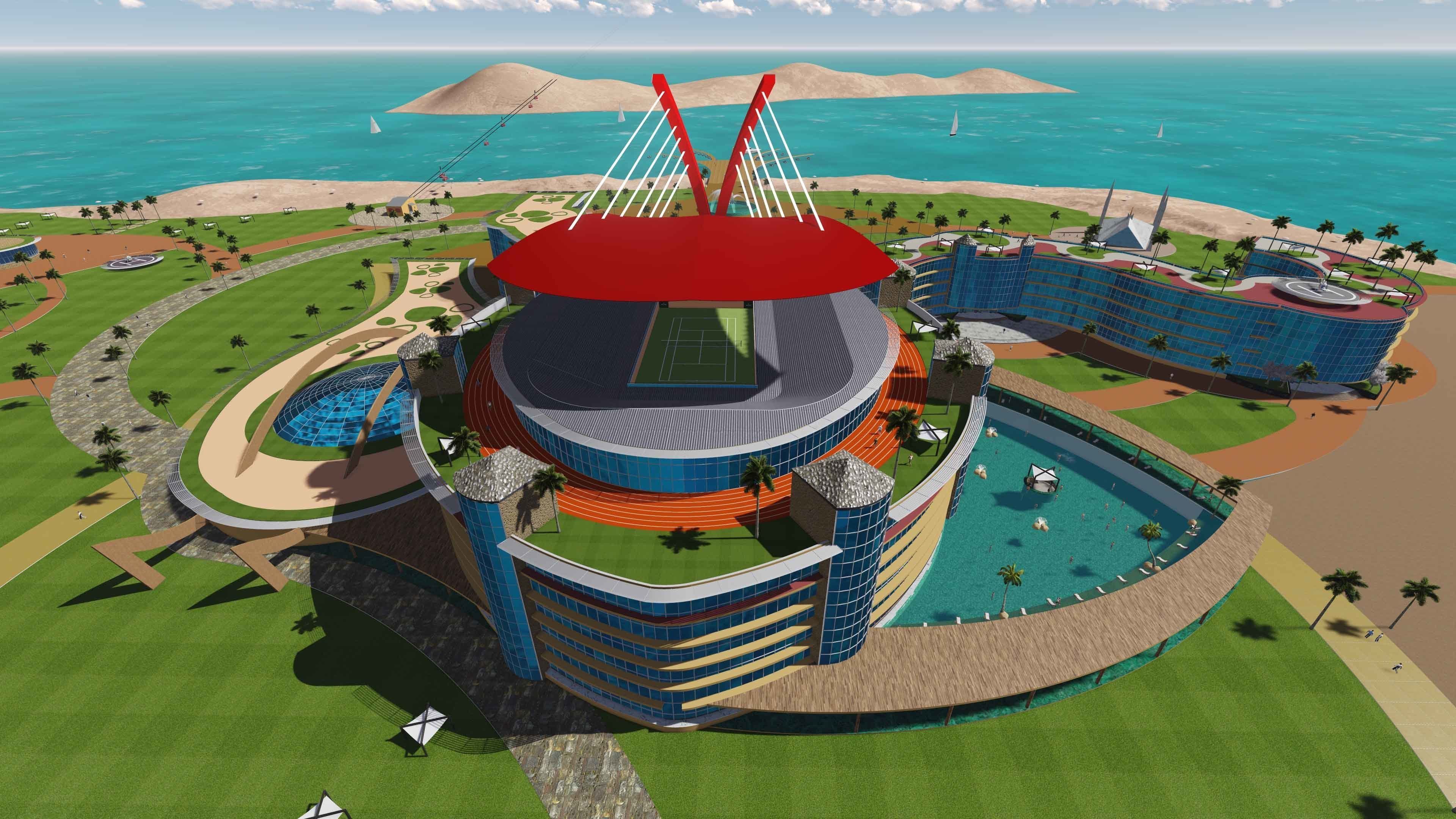 island resort 3D model | CGTrader