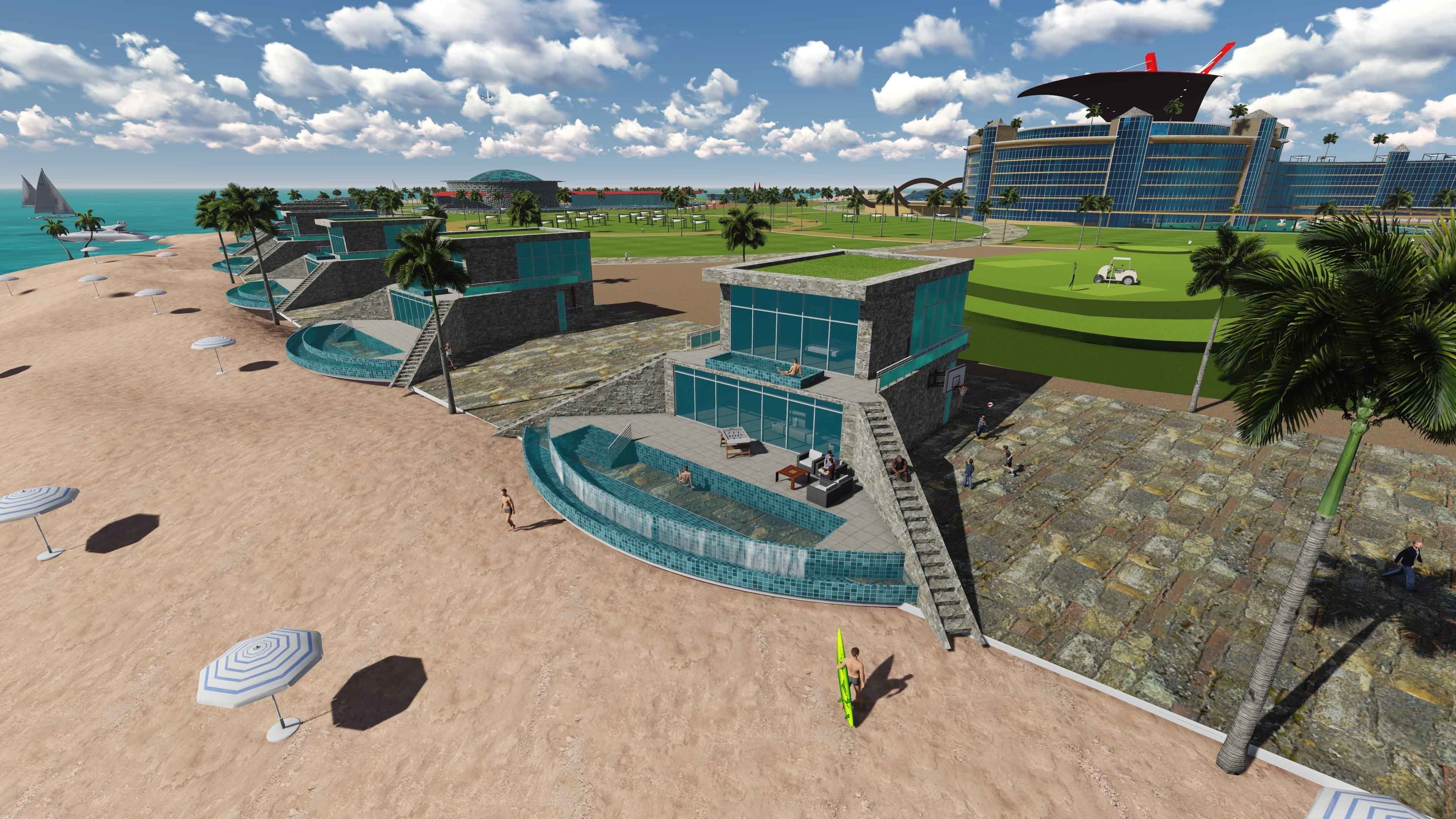 island resort 3D model | CGTrader