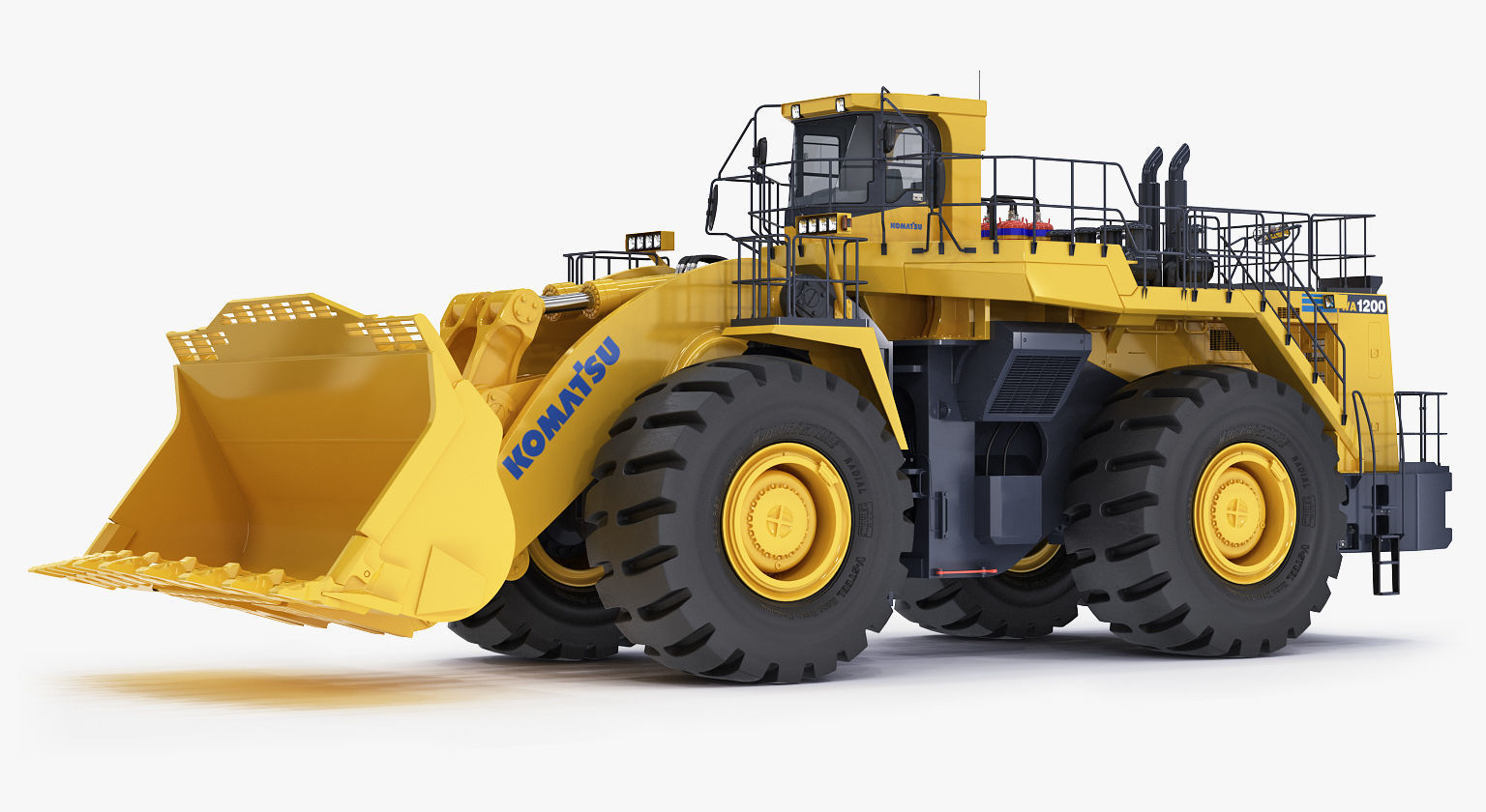 Mining loader Komatsu WA1200 3D model | CGTrader