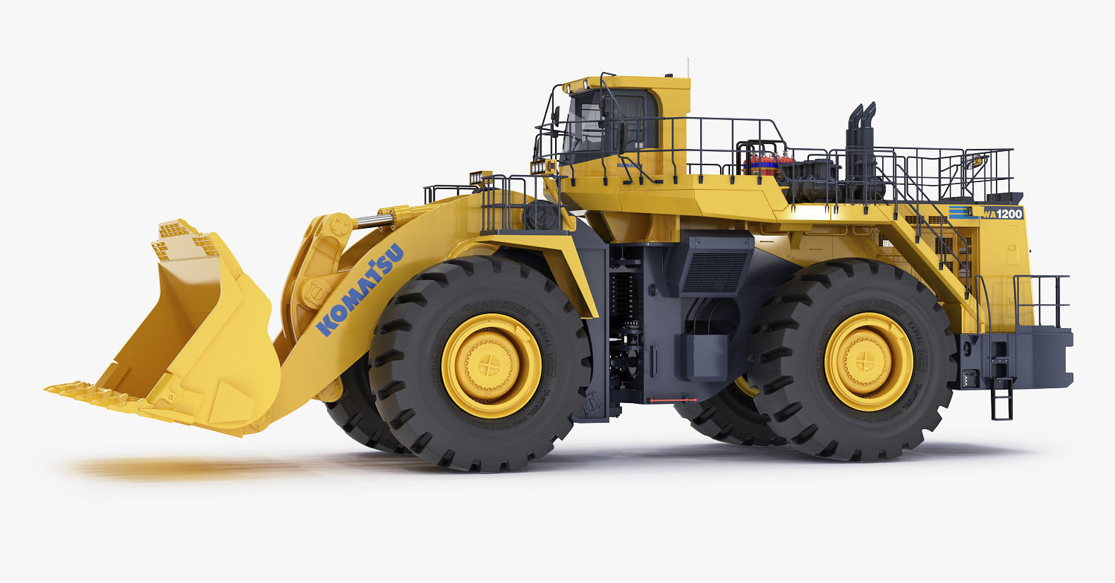 Mining loader Komatsu WA1200 3D model | CGTrader