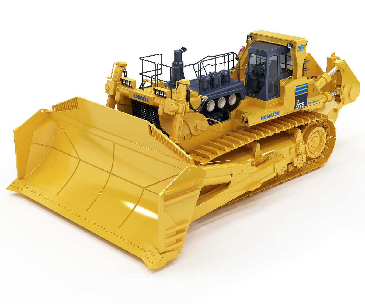 Super dozer Komatsu d575 3D model | CGTrader